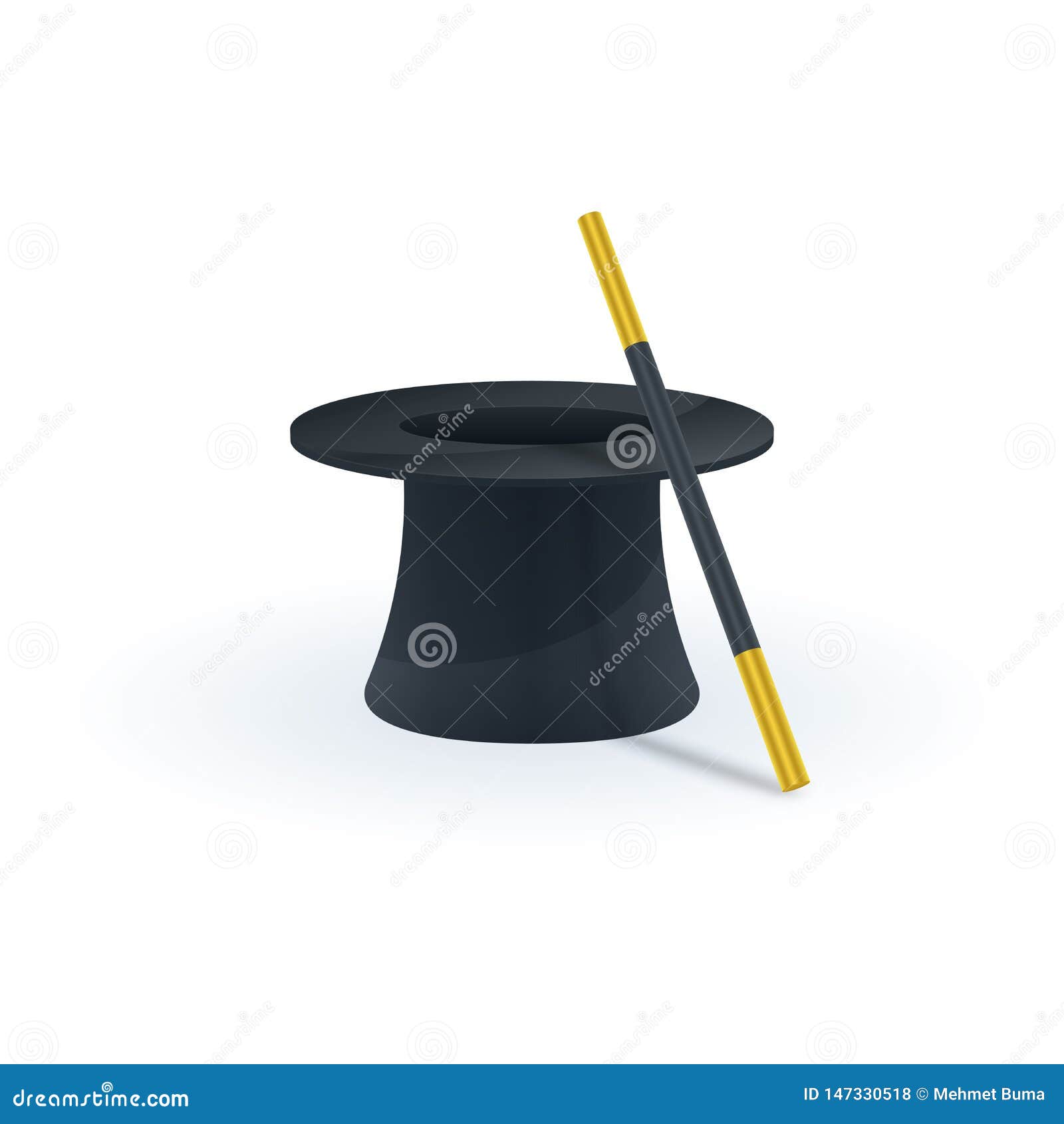 Magic Wand Hat White Background Stock Illustrations – 4,446 Magic Wand ...