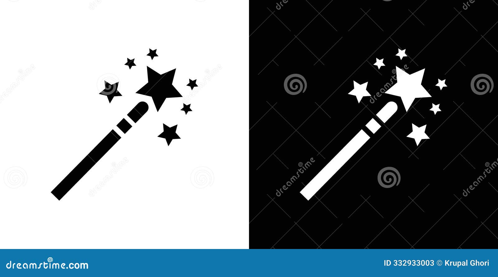 Magic Wand Icon Logo Set Vector Stock Vector - Illustration of magician ...
