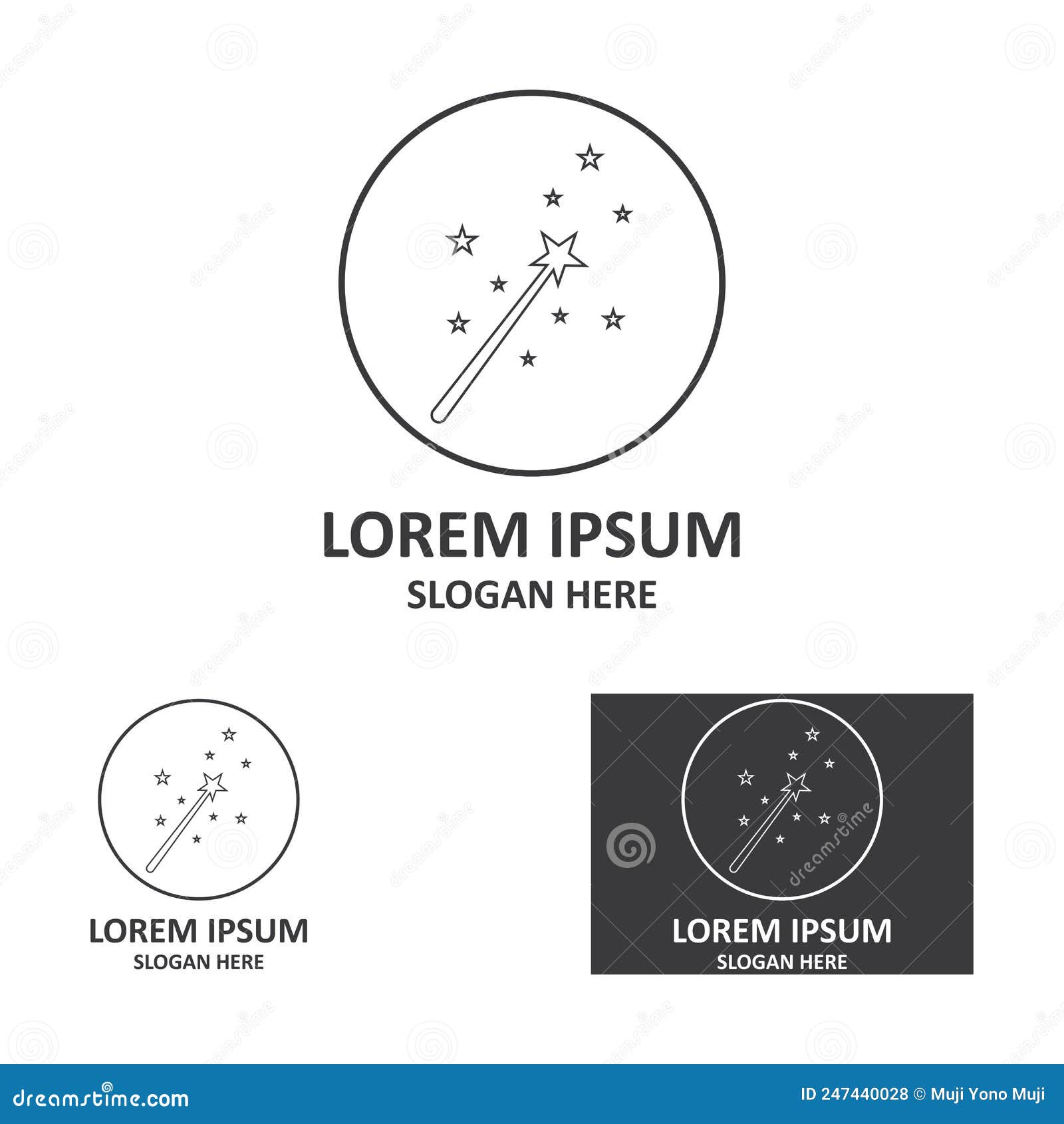 Magic Wand Icon Logo Vector Illustration Design Template Stock Vector ...