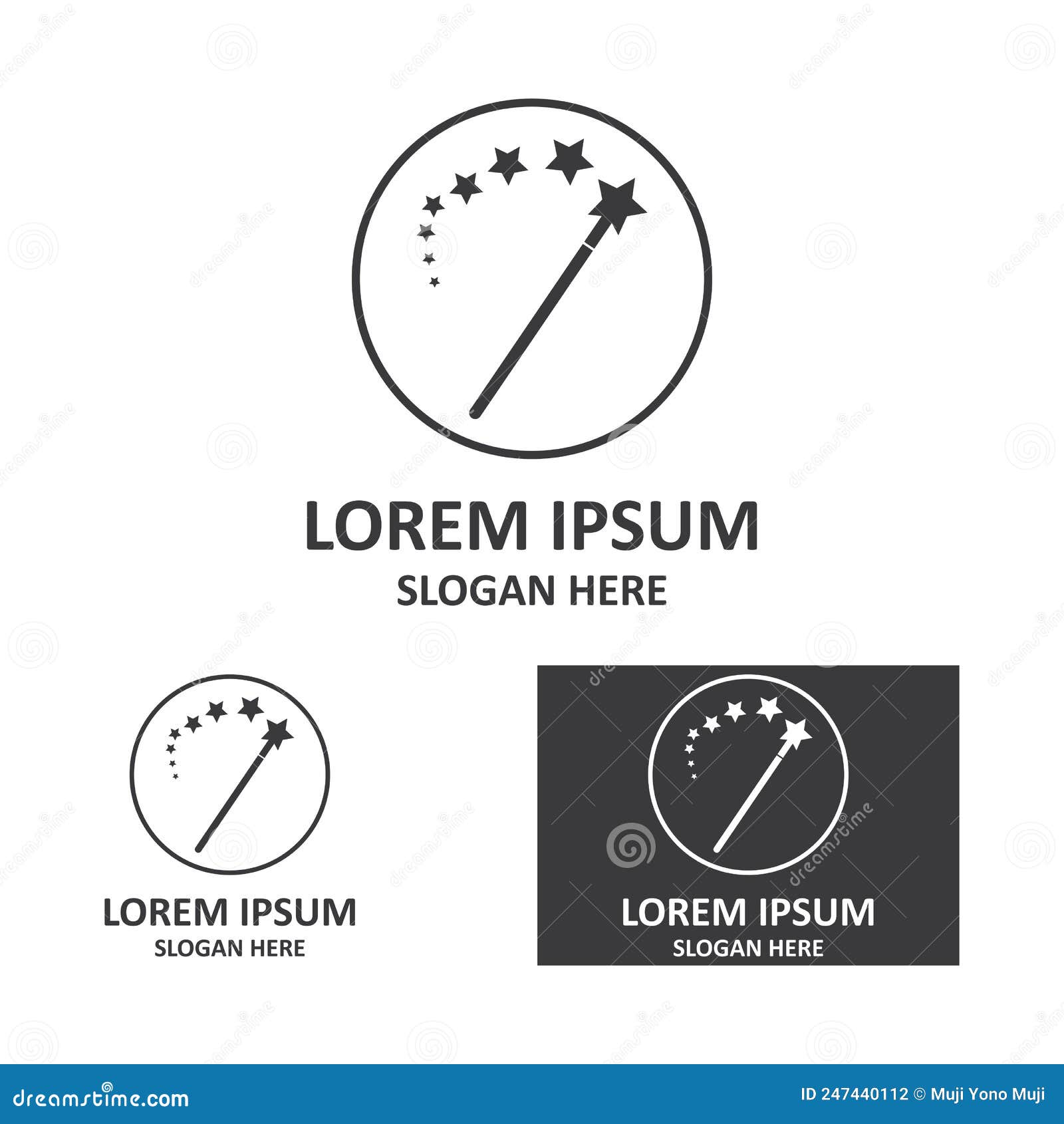 Magic Wand Icon Logo Vector Illustration Design Template Stock Vector ...