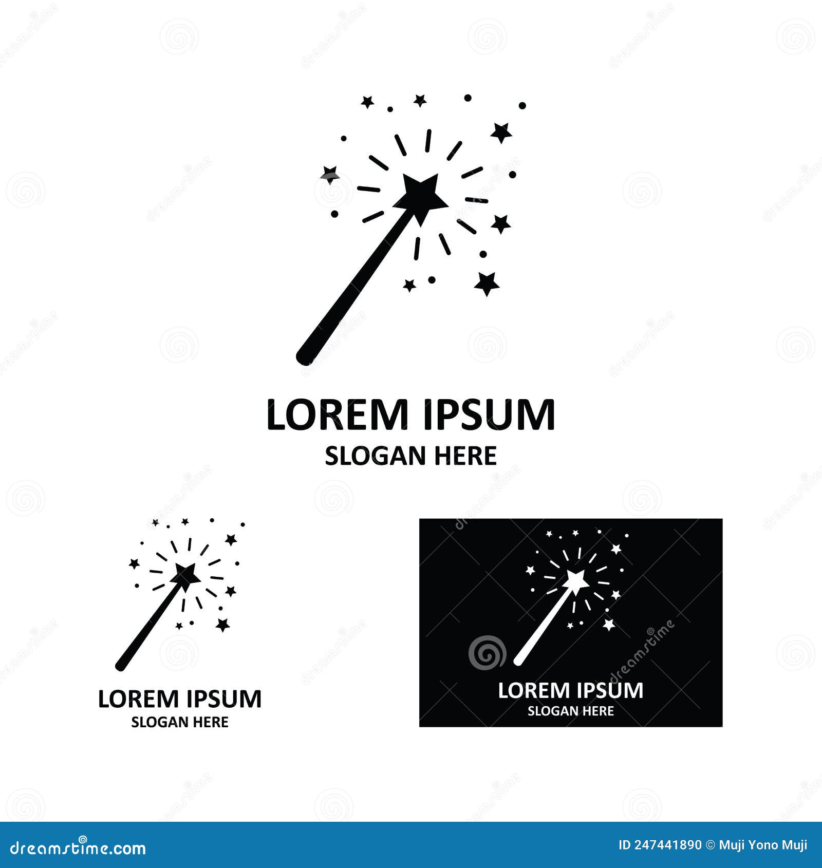 Magic Wand Icon Logo Vector Illustration Design Template Stock Vector ...