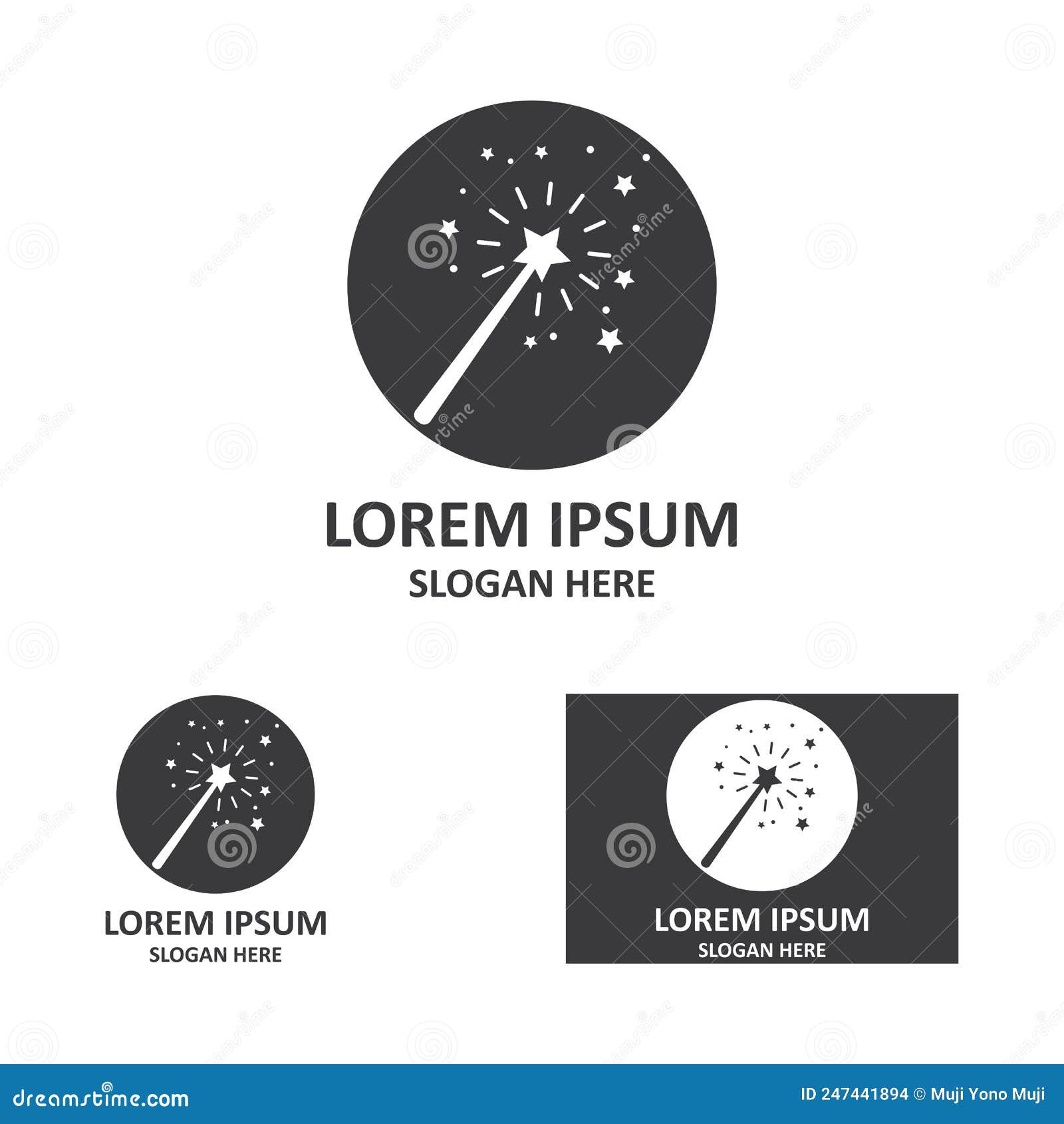 Magic Wand Icon Logo Vector Illustration Design Template Stock Vector ...