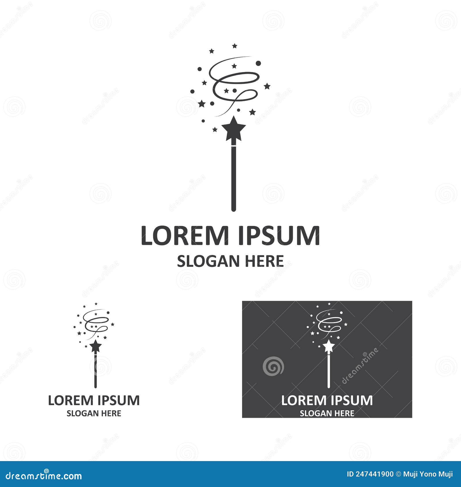 Magic Wand Icon Logo Vector Illustration Design Template Stock Vector ...