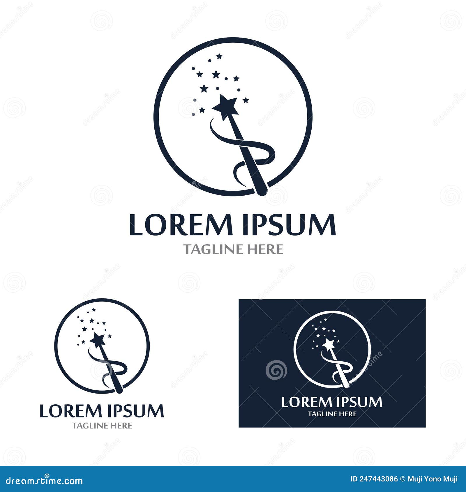 Magic Wand Icon Logo Vector Illustration Design Template Stock Vector ...