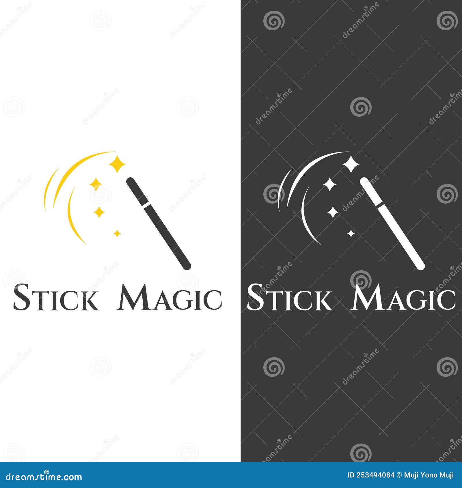 Magic Wand Icon Logo Vector Illustration Design Template Stock Vector ...