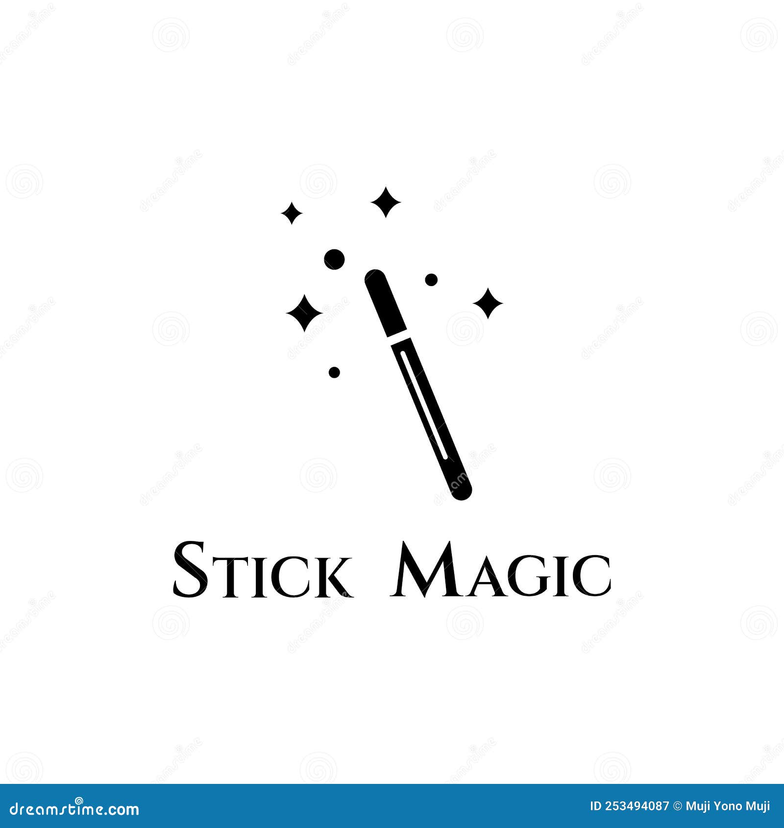 Magic Wand Icon Logo Vector Illustration Design Template Stock ...