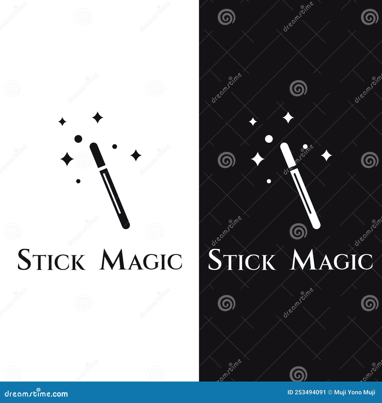 Magic Wand Icon Logo Vector Illustration Design Template Stock Vector ...