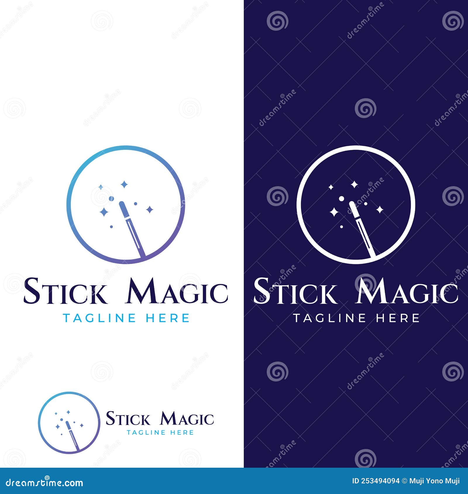 Magic Wand Icon Logo Vector Illustration Design Template Stock Vector ...
