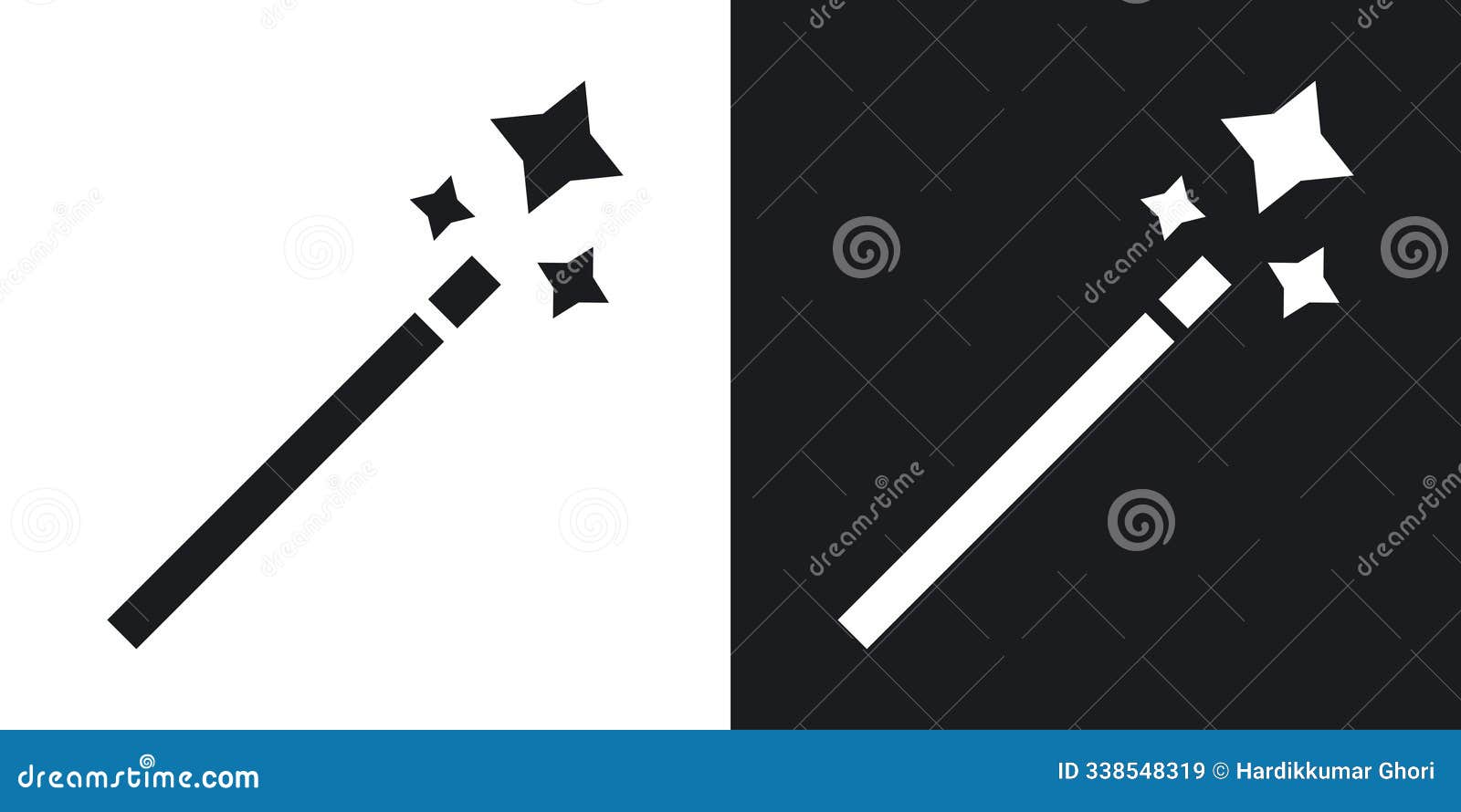 Magic Wand Icon Set. Magic Wand Tool Button Stock Vector - Illustration ...