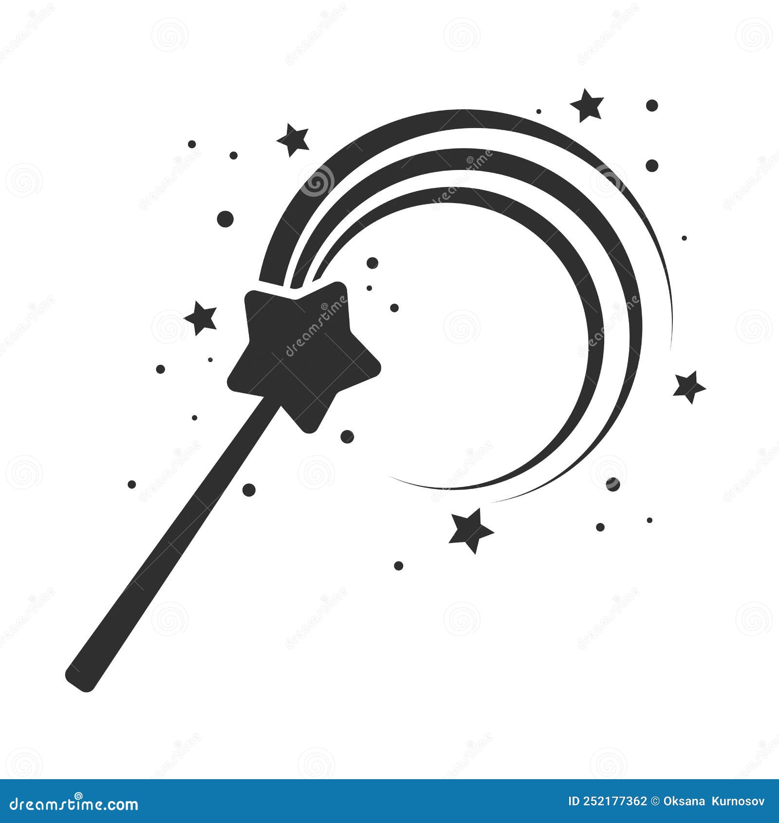 Magic Wand Icon Vector, Filled Flat Sign, Solid Pictogram Isolated on ...