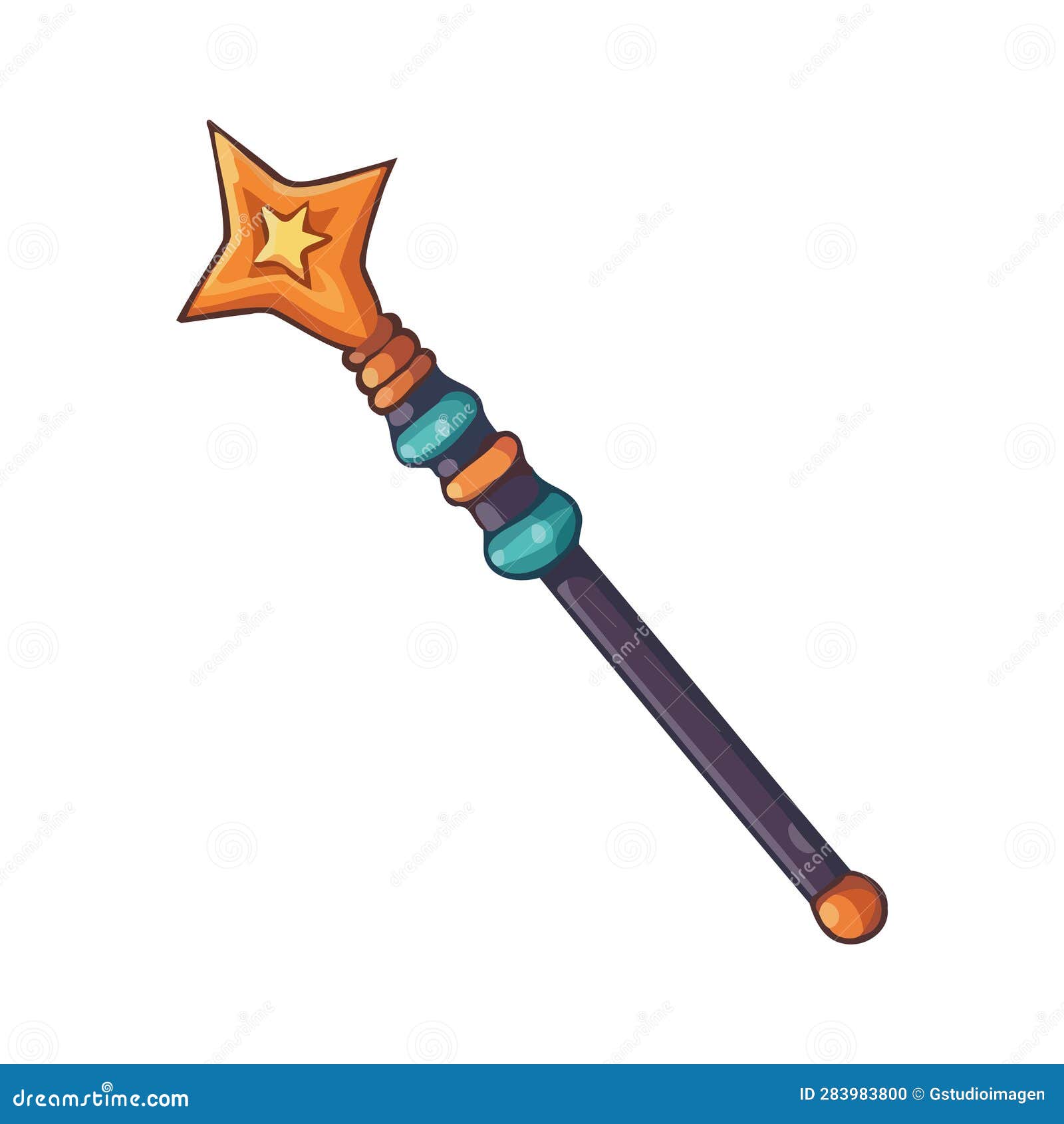 Magic Wand Icon on White Background Stock Vector - Illustration of ...