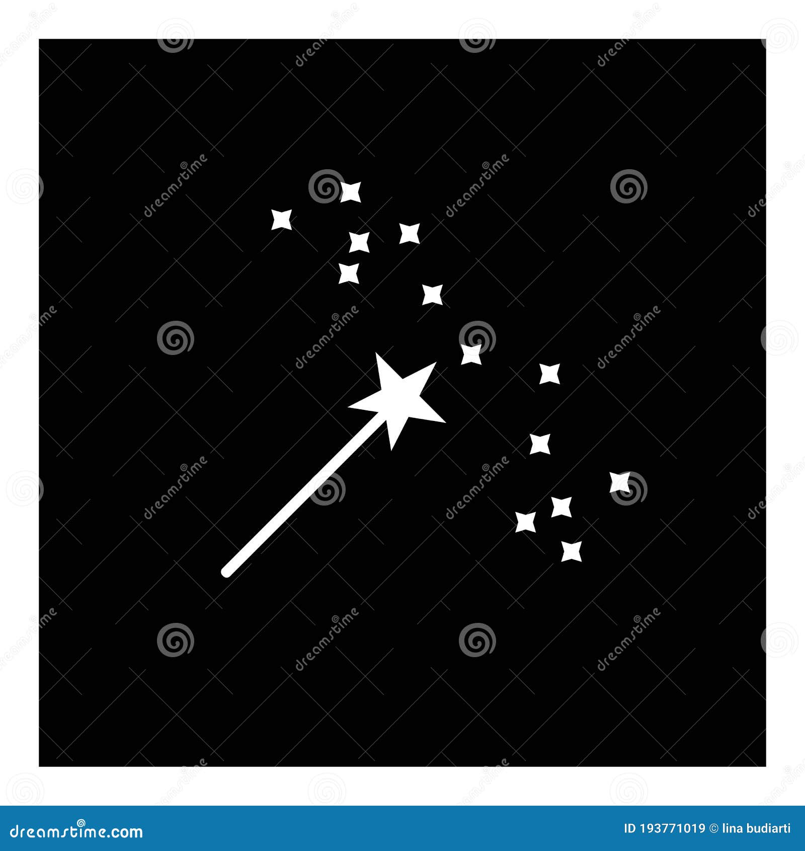 Magic wand logo stock vector. Illustration of illusion - 193771019