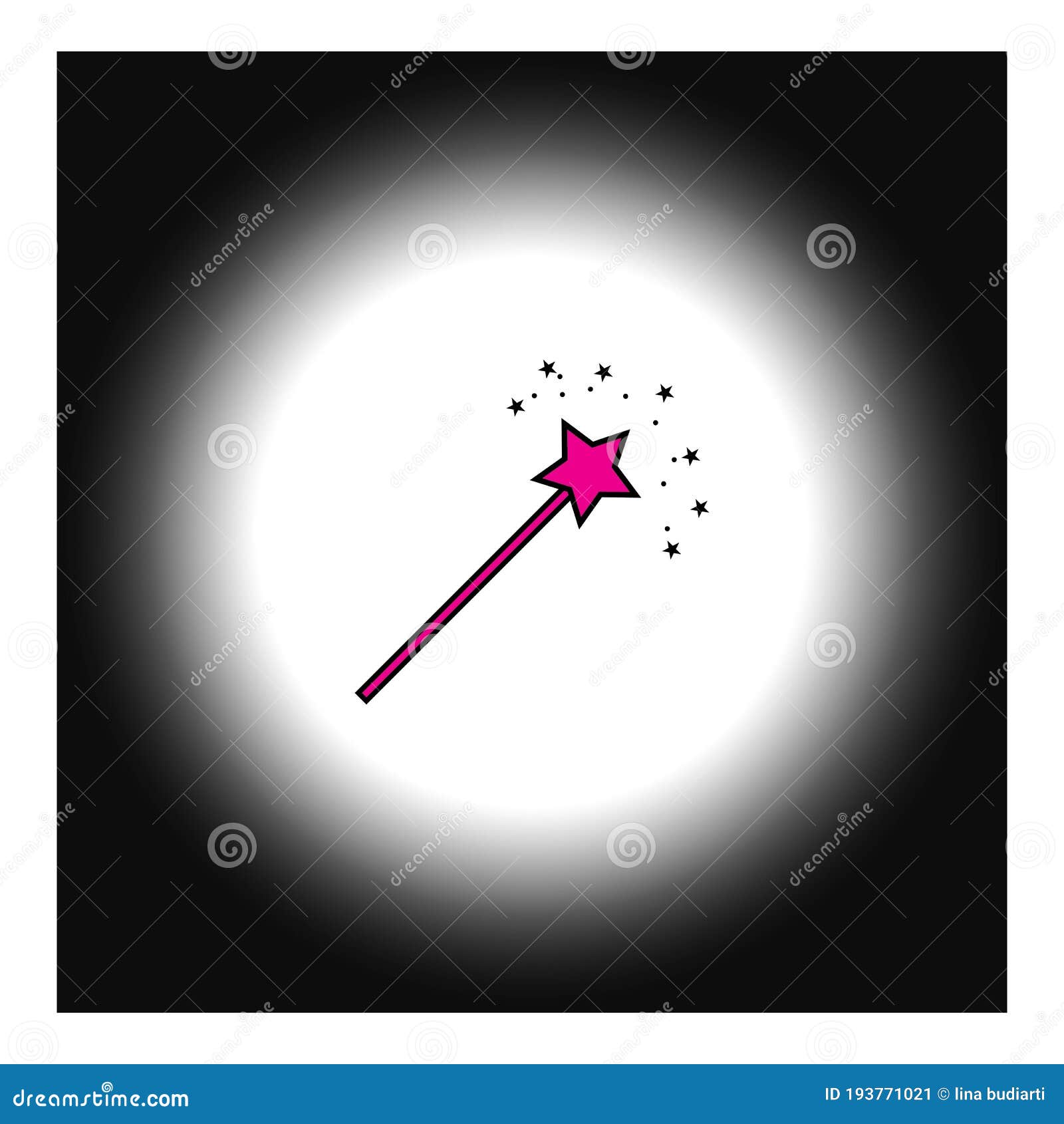 Magic wand logo stock vector. Illustration of stick - 193771021