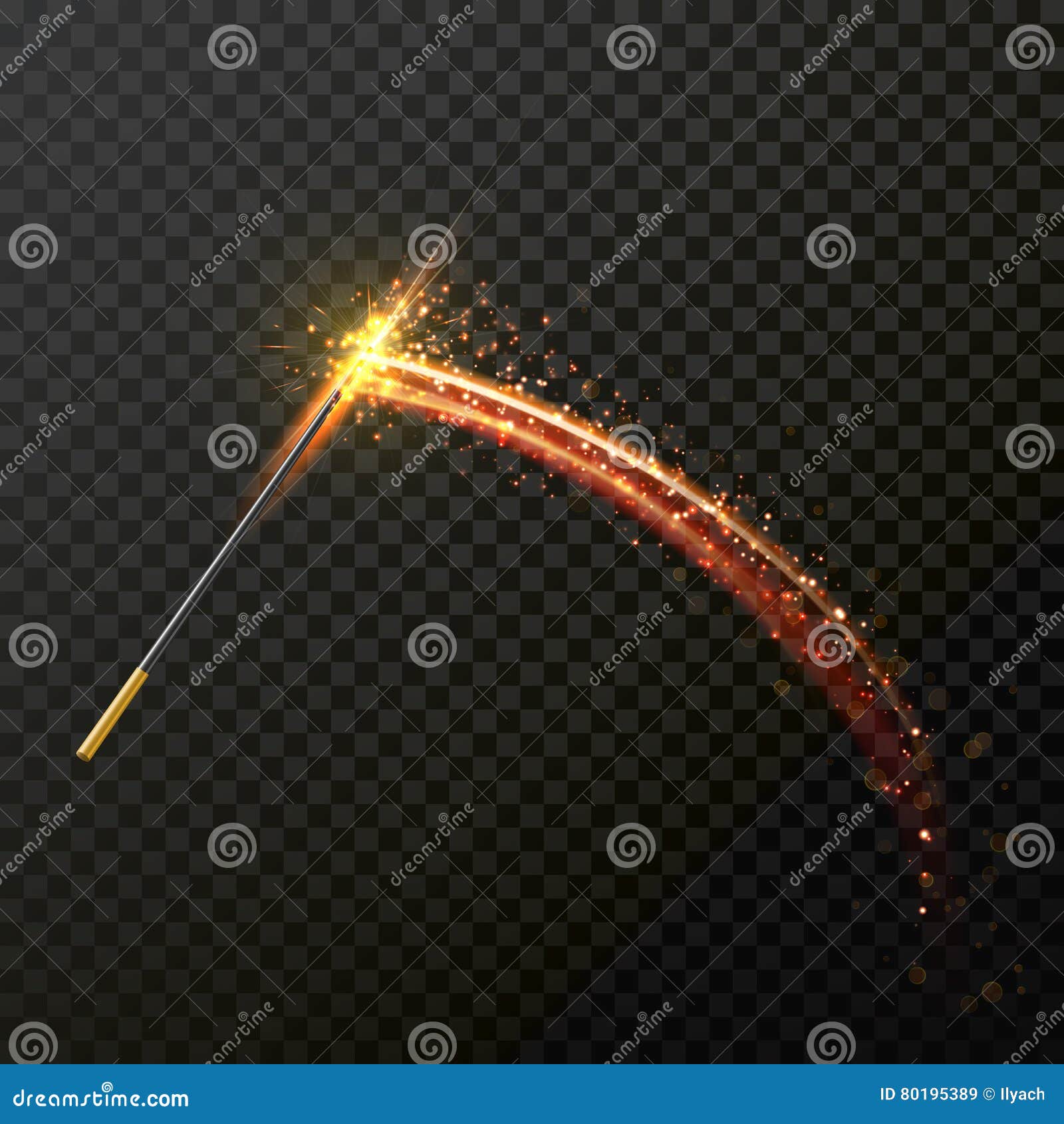Magic Wand Sparkle Trail Stock Illustrations – 111 Magic Wand Sparkle ...