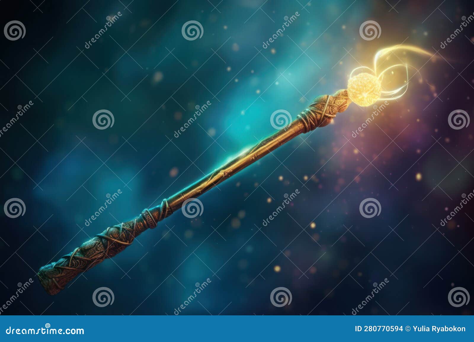 Magic wand. Generate Ai stock illustration. Illustration of magic ...