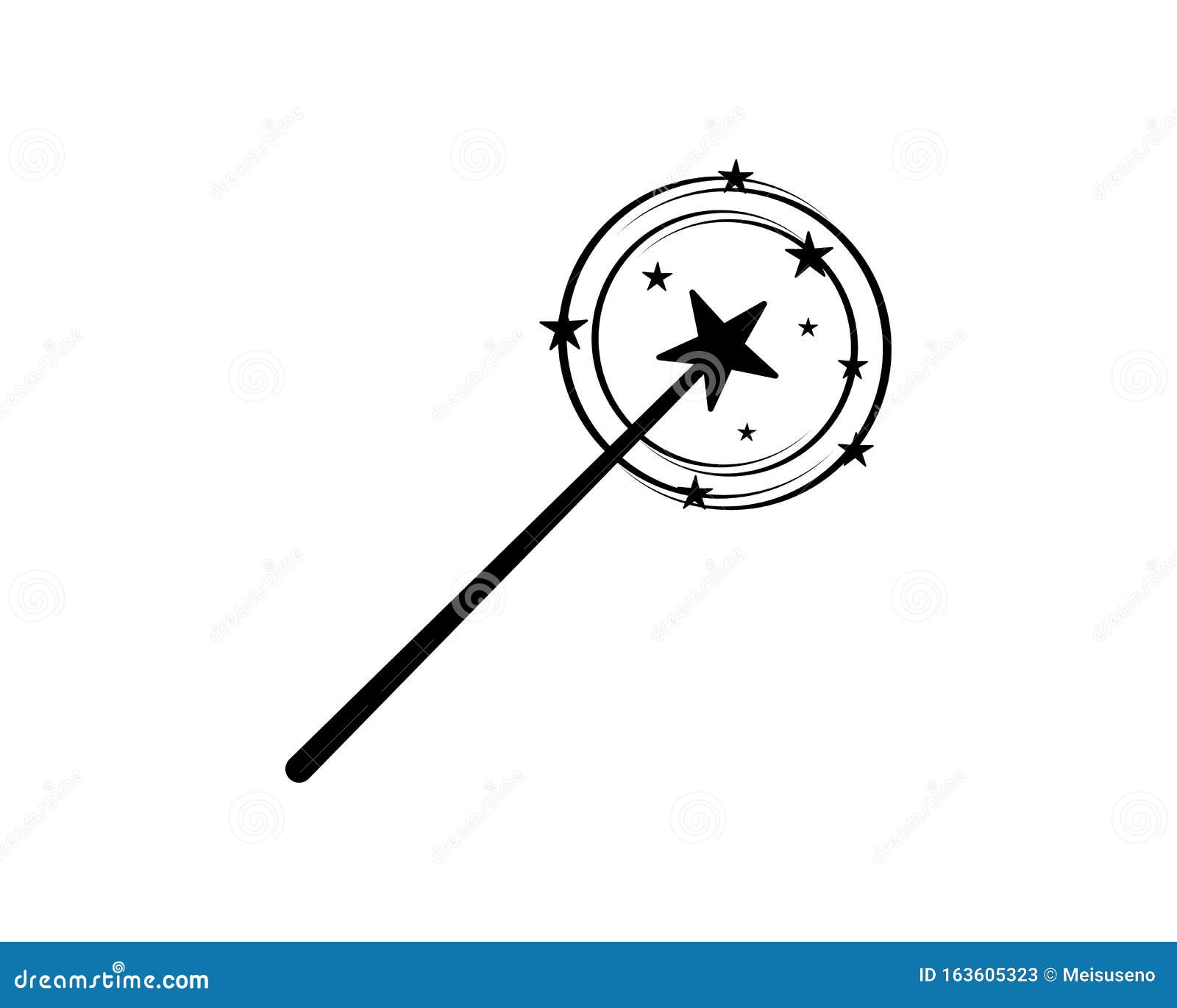 Magic Wand, Magician Stick Wizard Icon Vector Logo Template ...