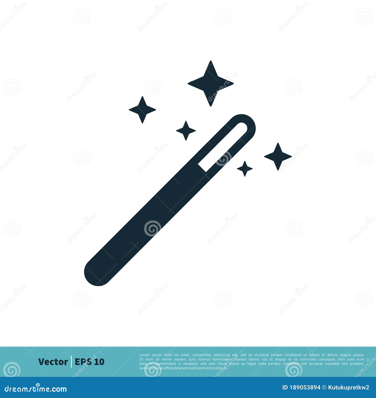 Magic Wand, Magician Stick Wizard Icon Vector Logo Template ...