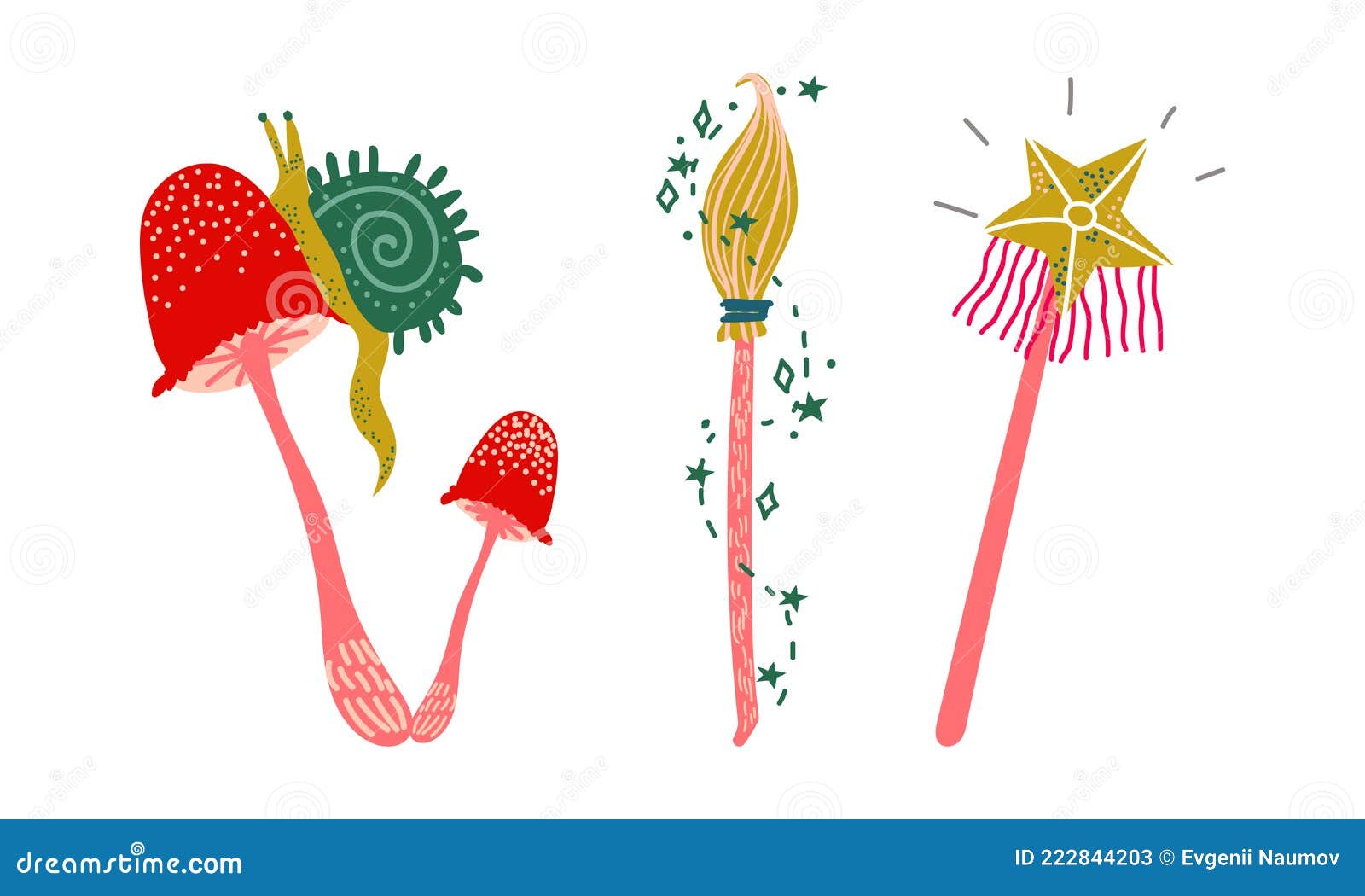 Magician Rituals Concept, Cartoon Style Vector Illustration ...