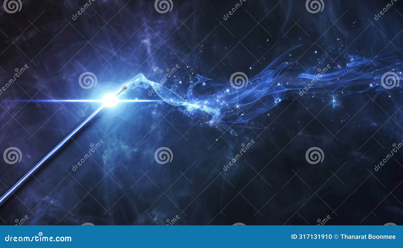 A Magic Wand in the Process of Casting a Spell, Creating a Magical ...