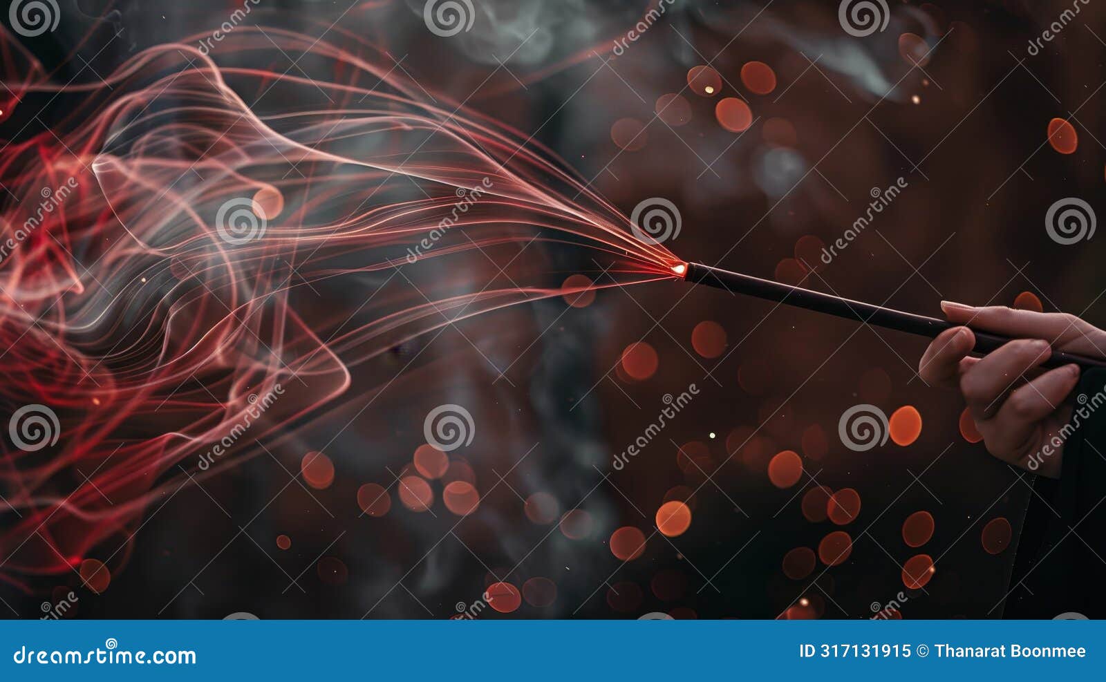 A Magic Wand in the Process of Casting a Spell, Creating a Magical ...