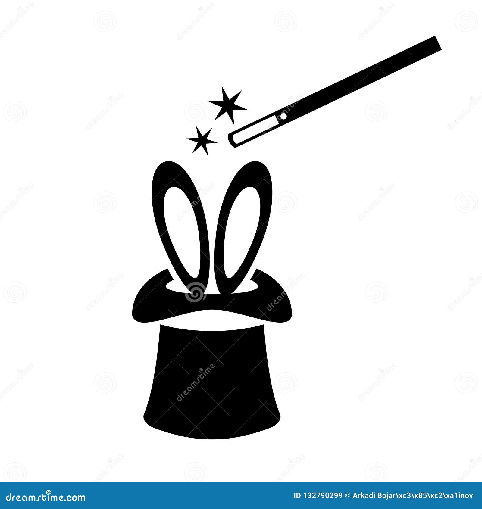 Magic Wand and Rabbit Vector Icon Stock Vector - Illustration of marvel ...