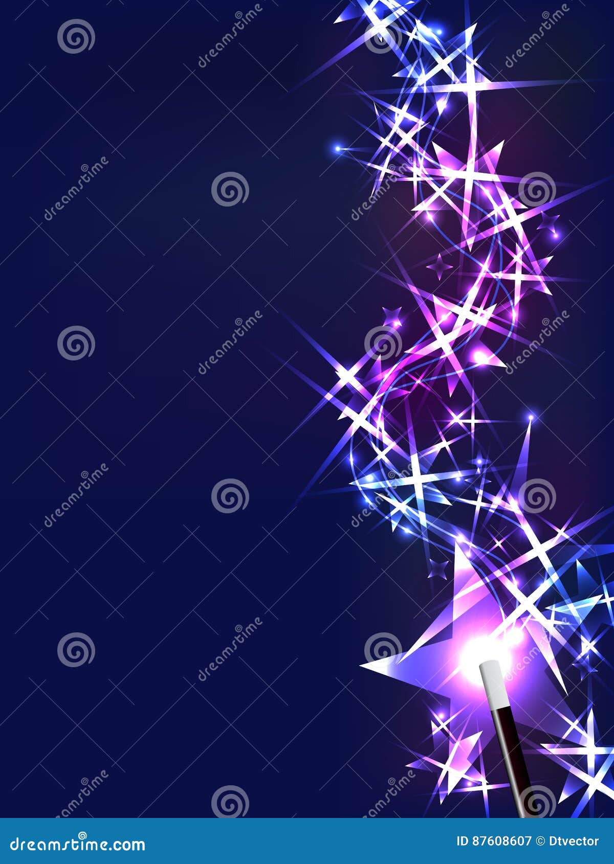 Magic Wand Side Vertical RGB Stock Vector - Illustration of flash ...