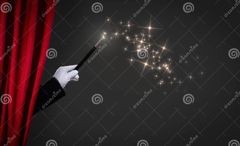 Magic wand on stage stock image. Image of horizontal - 63697267