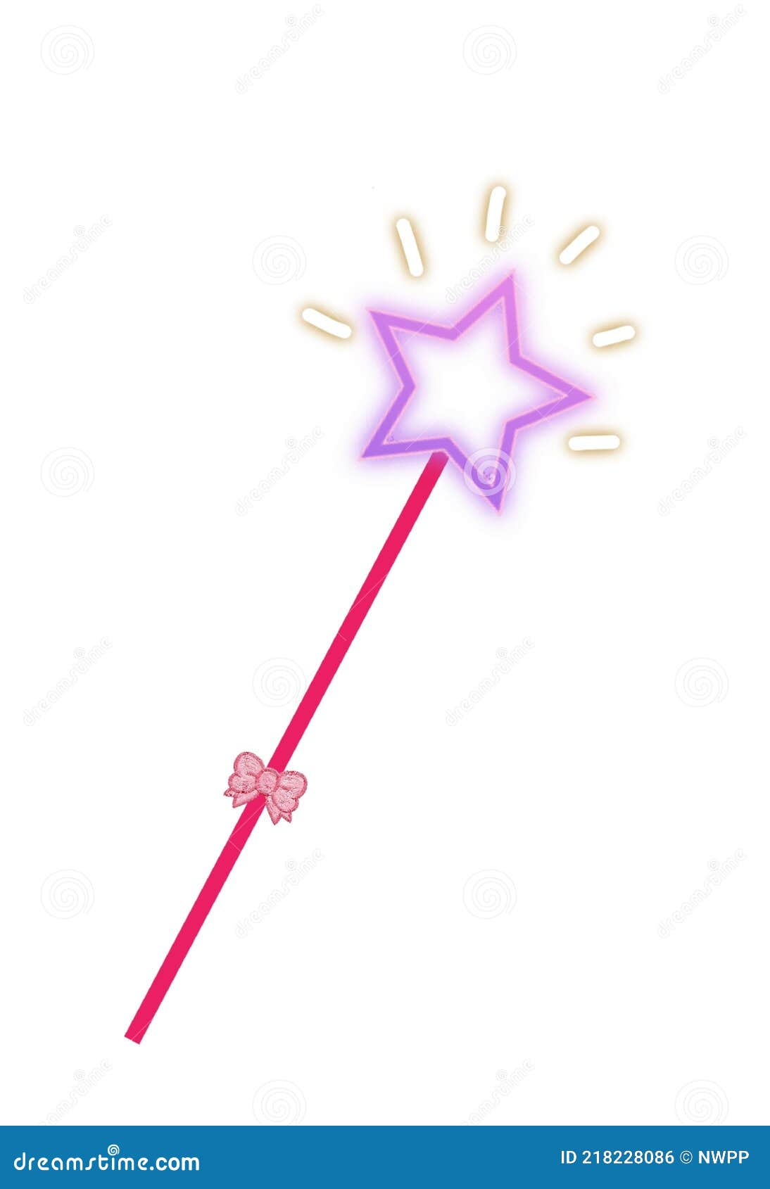The magic wand with star stock illustration. Illustration of pink ...