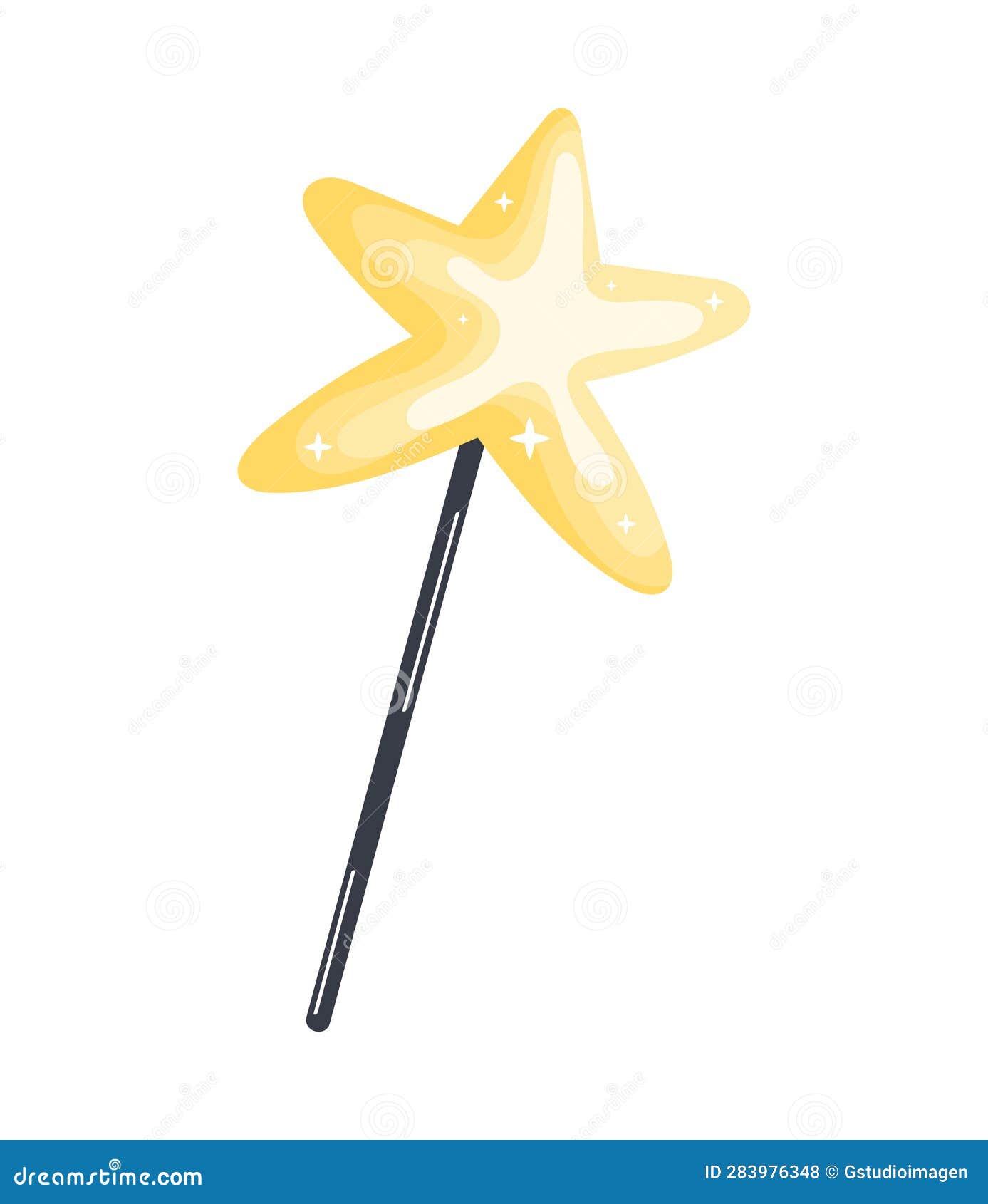 Magic wand with star stock vector. Illustration of fanciful - 283976348