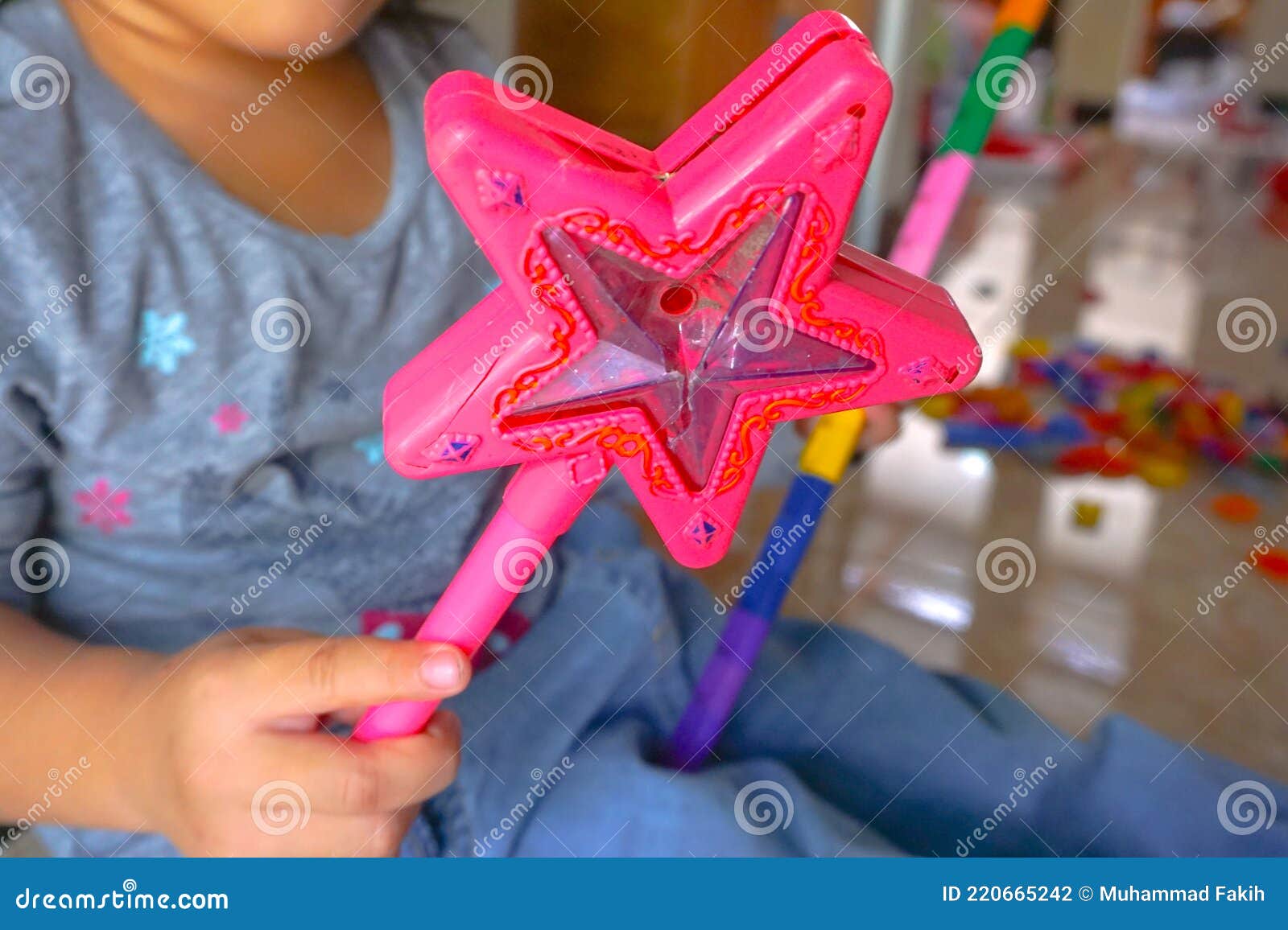 Magic Wand Star Toys Hold by Kids Stock Photo - Image of sweetness ...