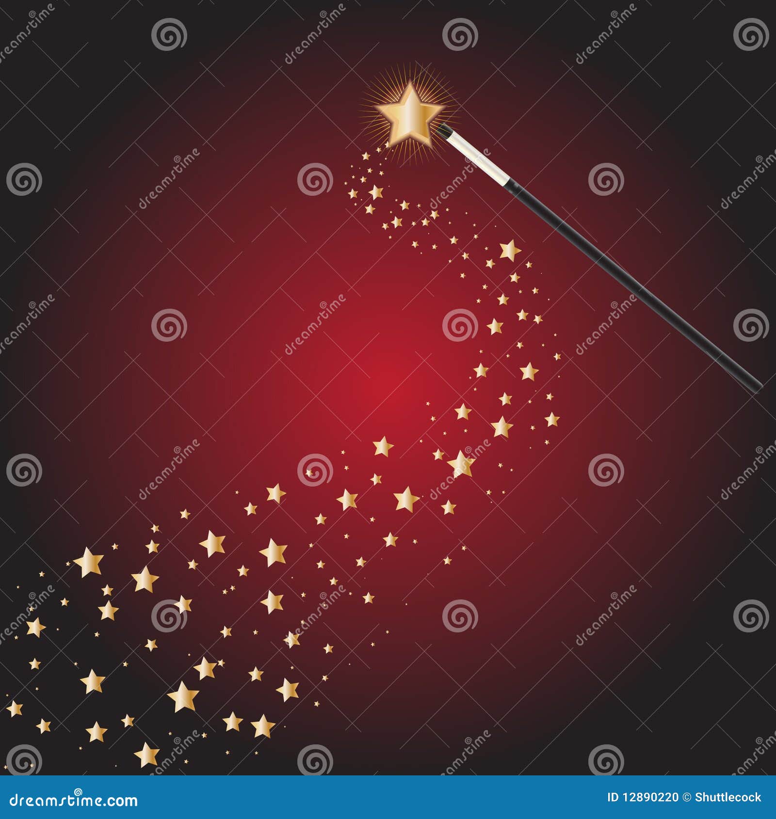 Magic Wand with Star Trails Stock Vector - Illustration of sprinkle ...