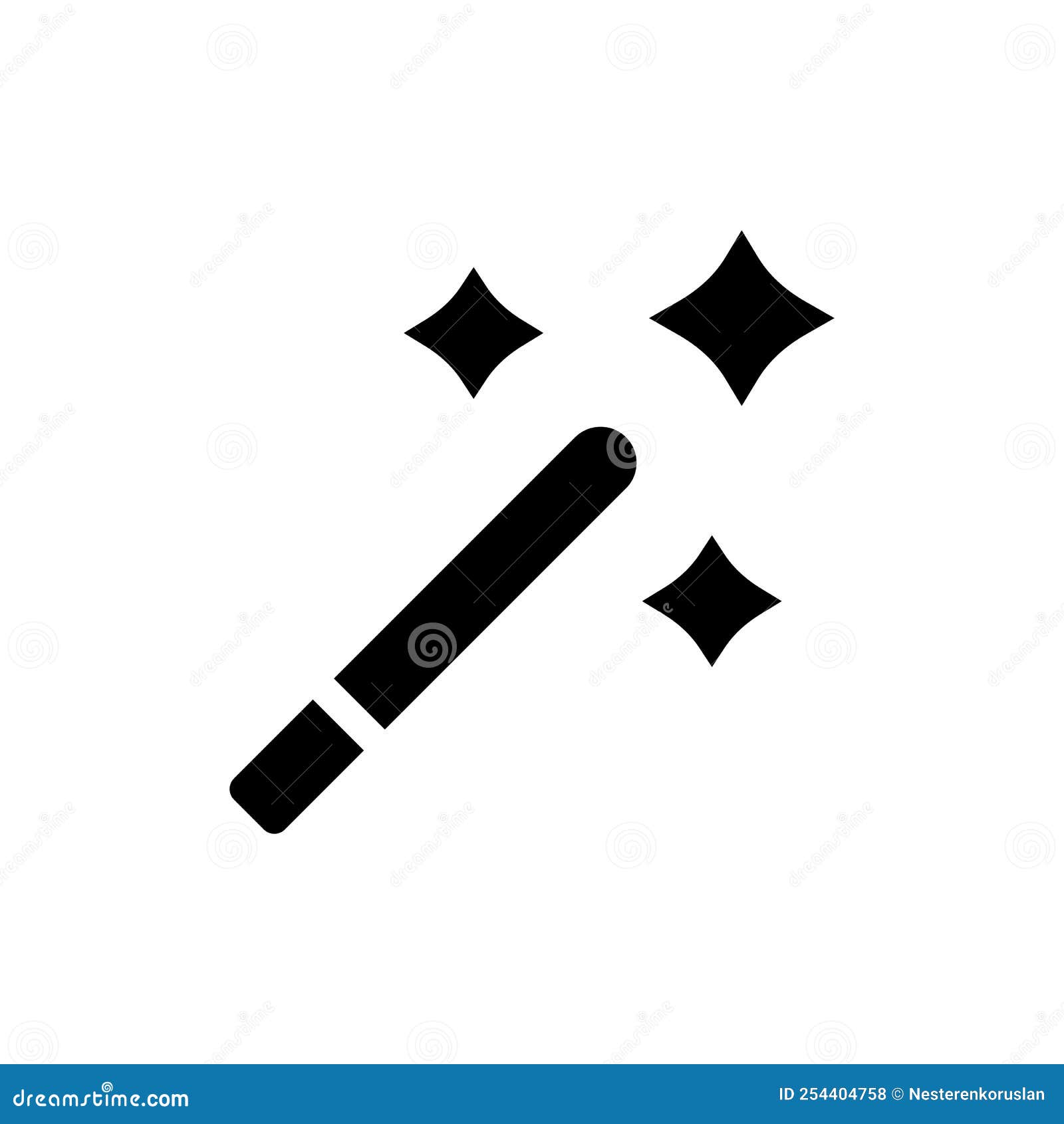 Magic Wand Tool Black Glyph Ui Icon Stock Illustration - Illustration ...