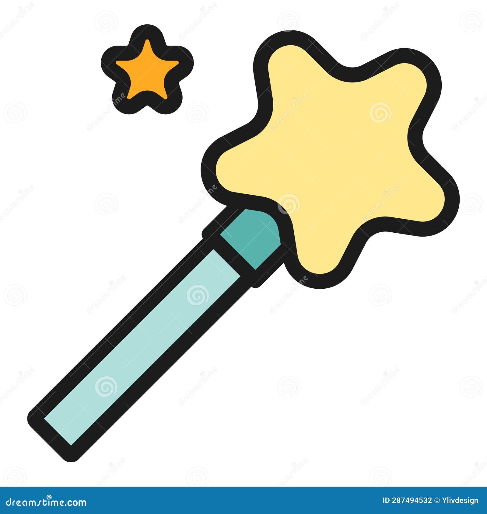 Magic Wand Tool Icon Vector Flat Stock Illustration - Illustration of ...