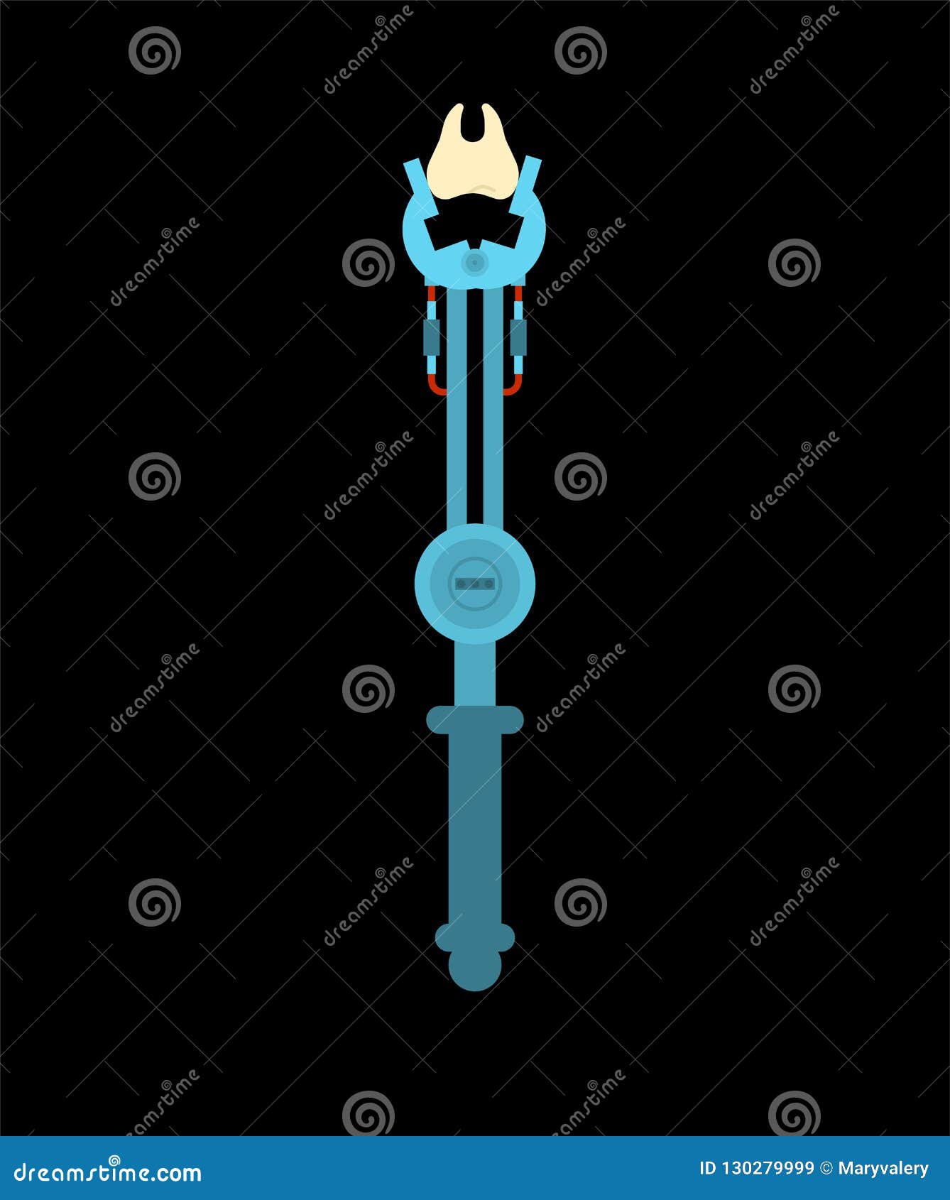 Magic Wand Tooth Fairy. Pull Teeth Tools Dentist Stock Vector ...