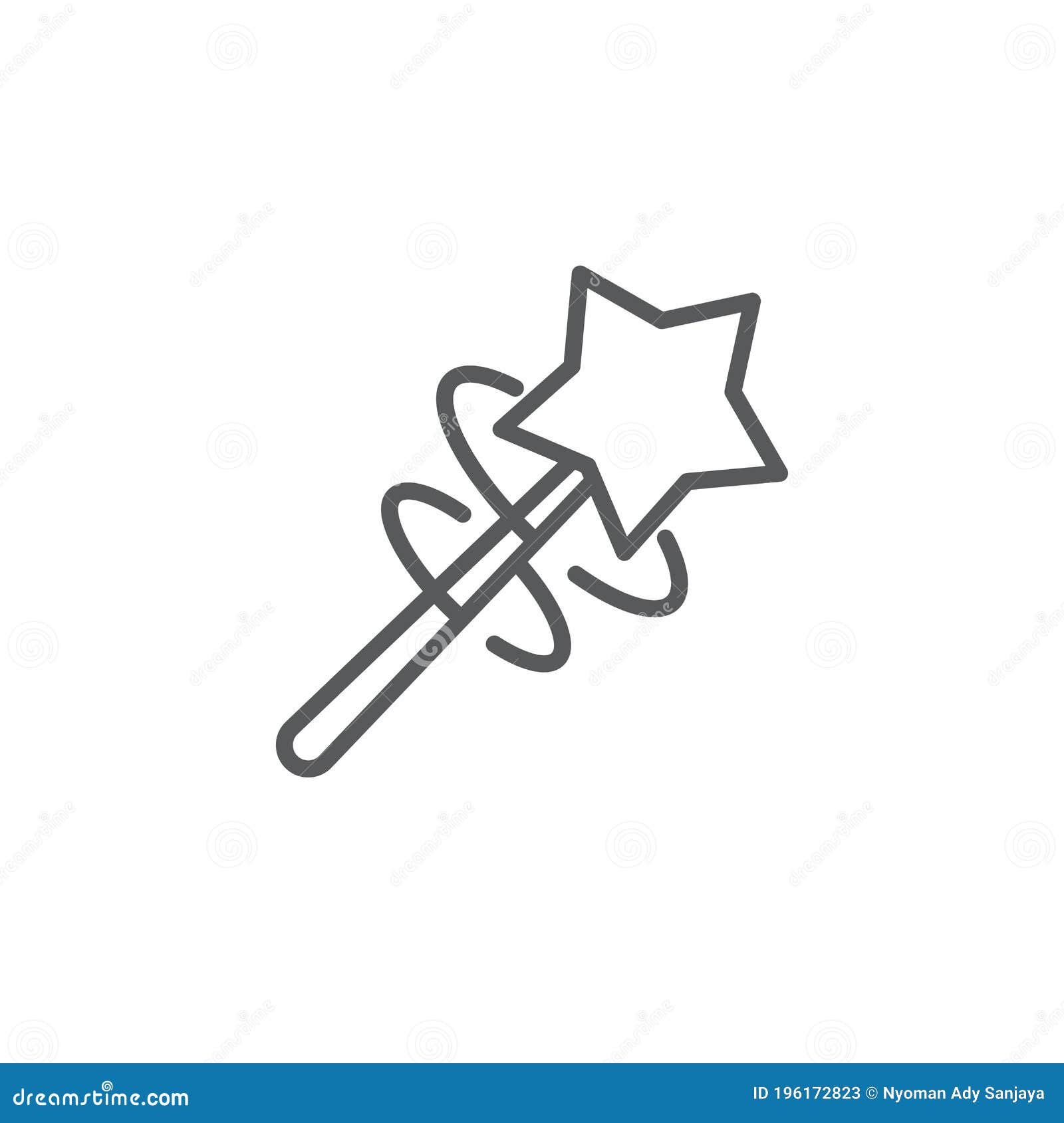 Magic Wand Vector Icon Symbol Isolated on White Background Stock Vector ...