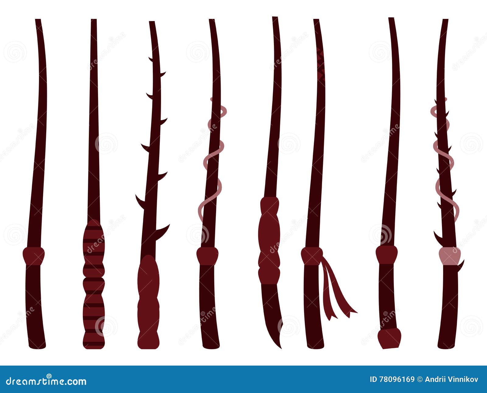 Magic Wands. Magic and Magical Objects. Wizard Tool Stock Vector ...