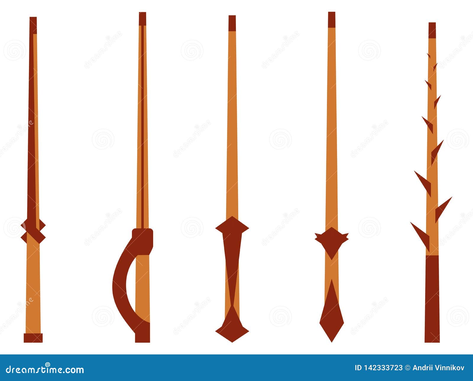 Magic Wands. Magic and Magical Objects. Tool Wizard Isolated on White ...