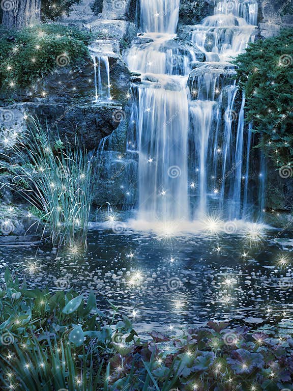 Magic Waterfall stock image. Image of magic, cascade - 16665621