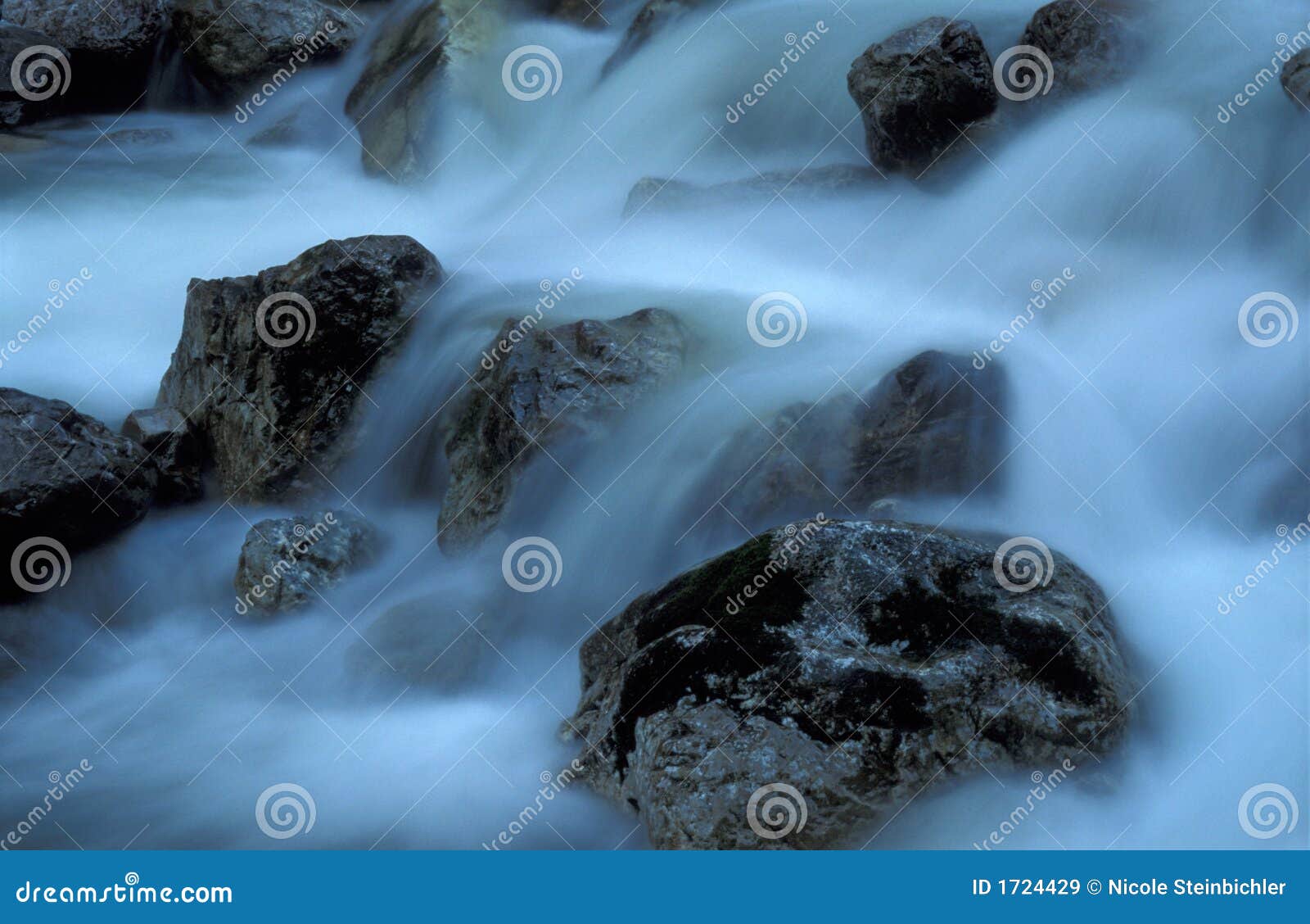 Magic waterfall stock image. Image of fall, rock, slow - 1724429