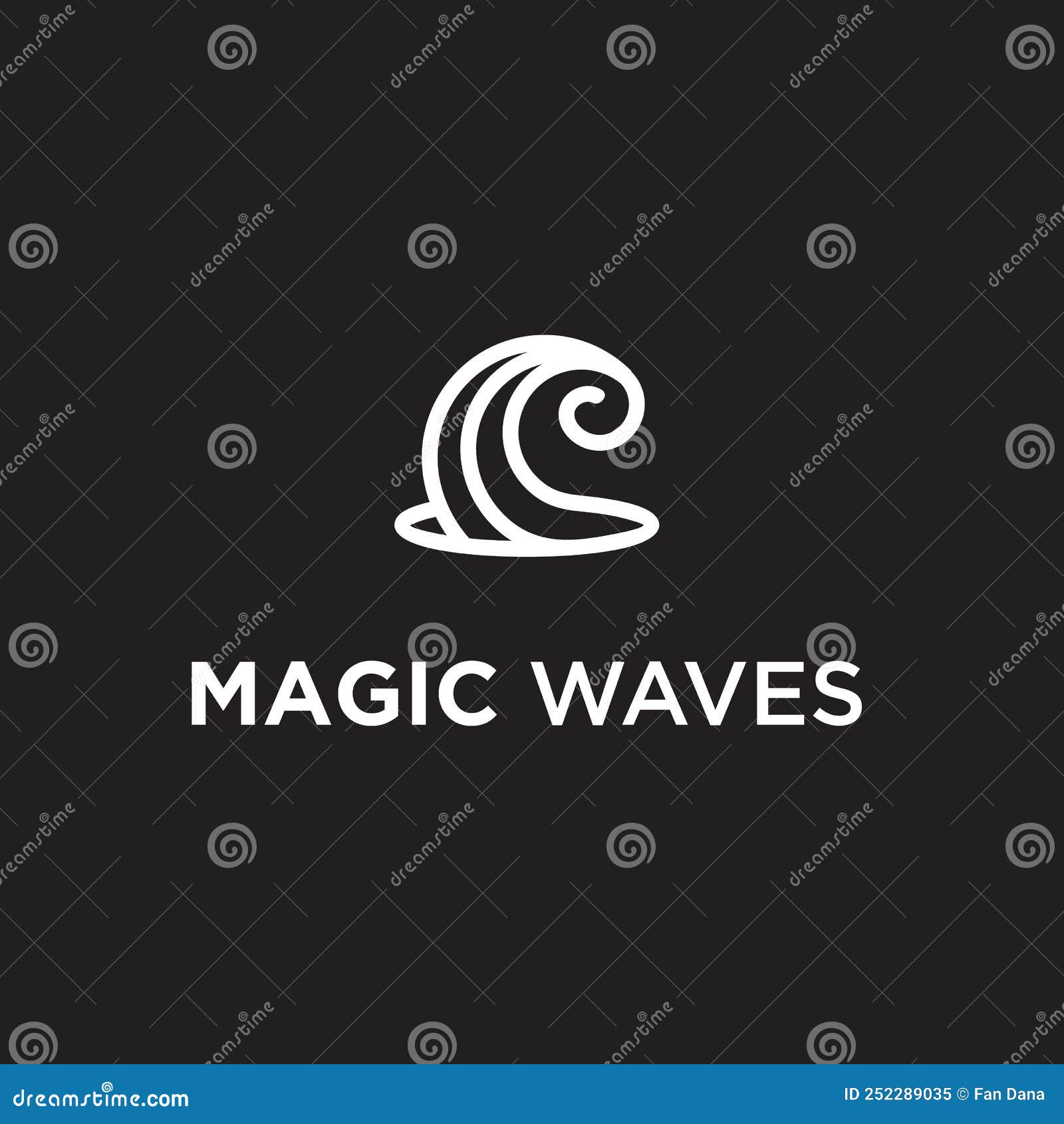 Magic Wave Logo Design Vector Illustration Stock Vector - Illustration ...