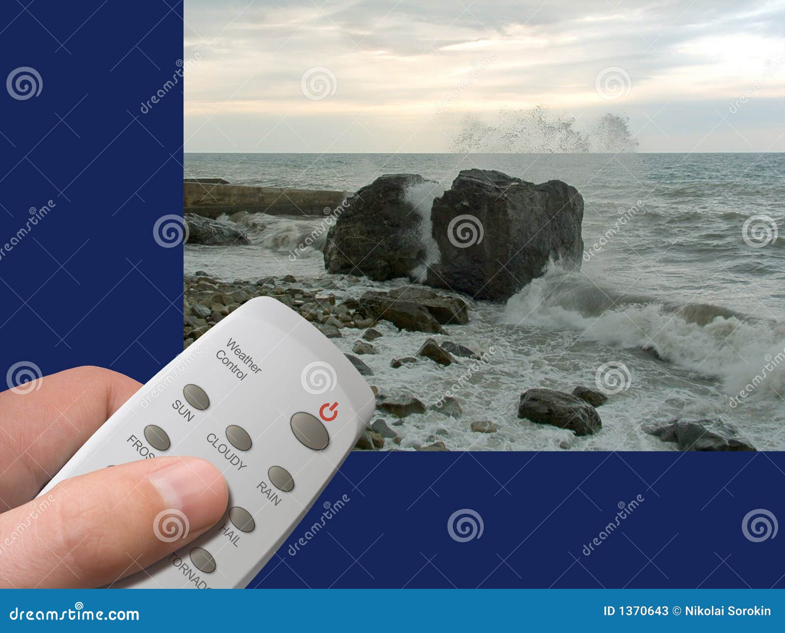 Magic Weather Control in Hand Stock Image - Image of buttons, season ...