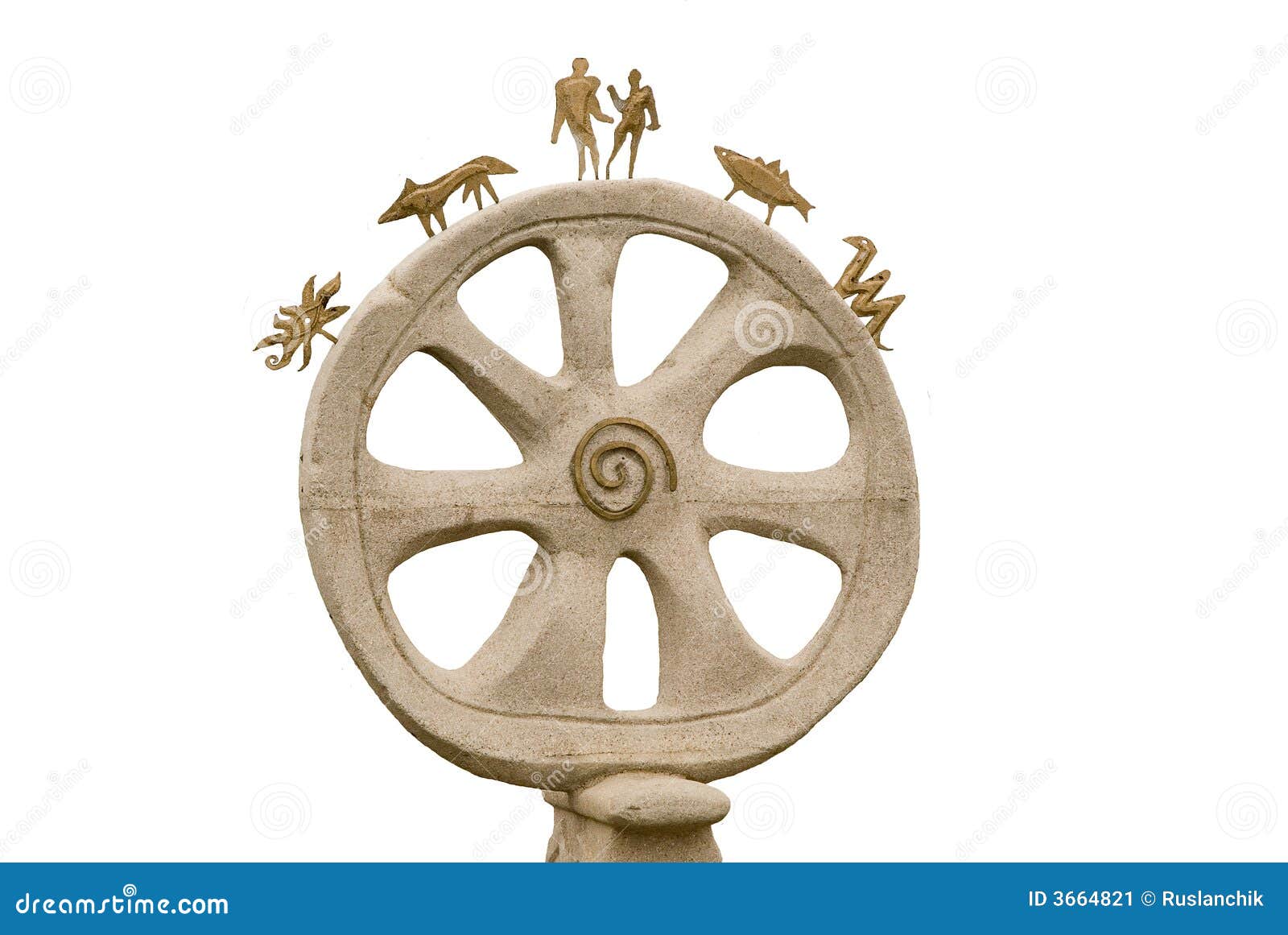 Magic Wheel 3d. Sacral Geometry Symbol. Scandinavian Style Illustration ...