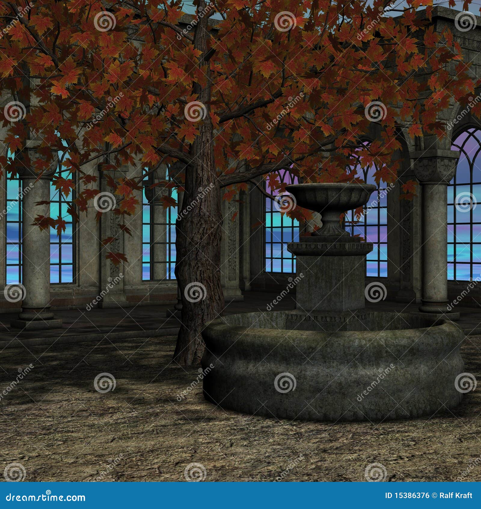 Magic Window in a Fantasy Setting Stock Illustration - Illustration of ...