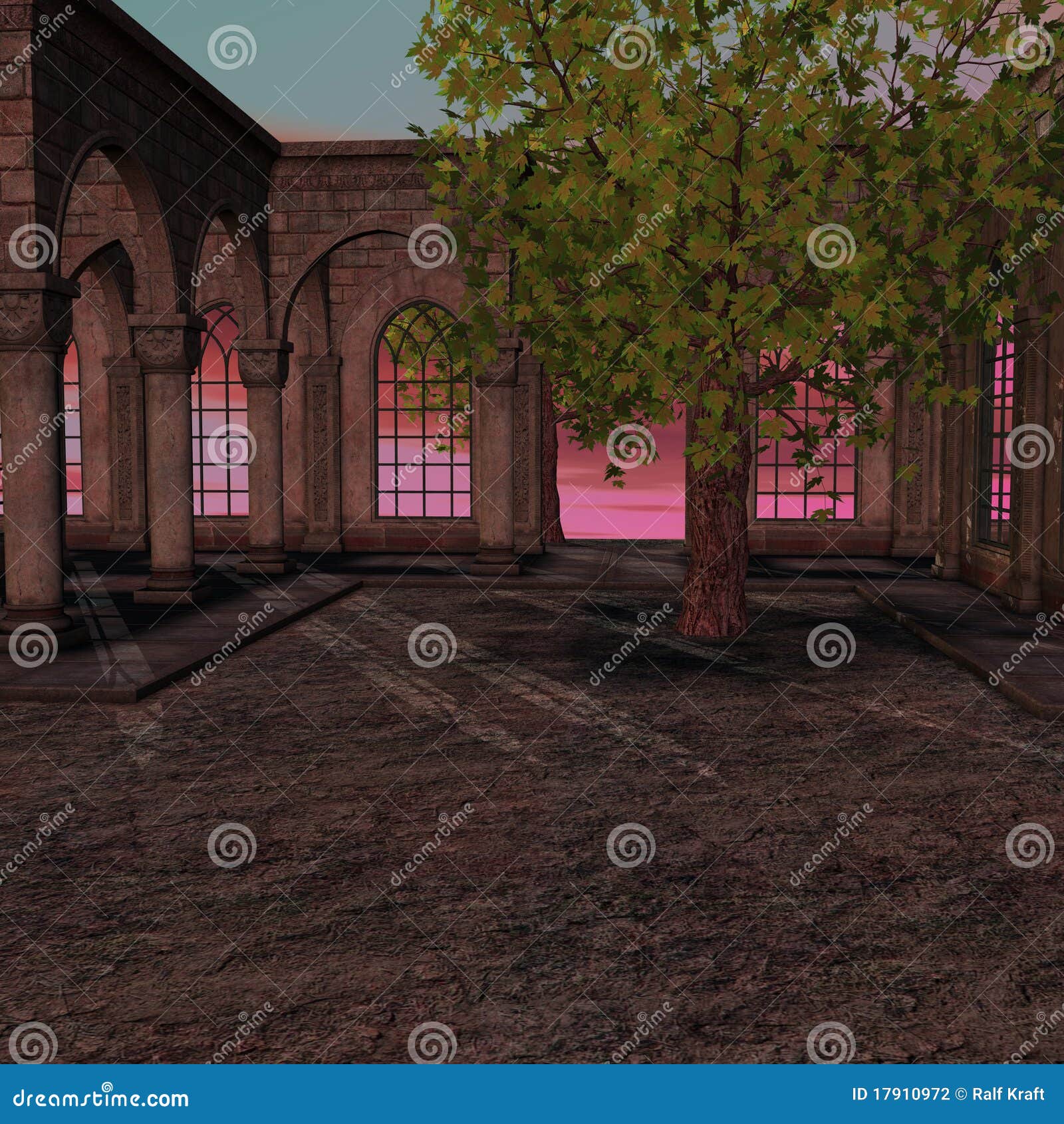 Magic Window in a Fantasy Setting Stock Illustration - Illustration of ...