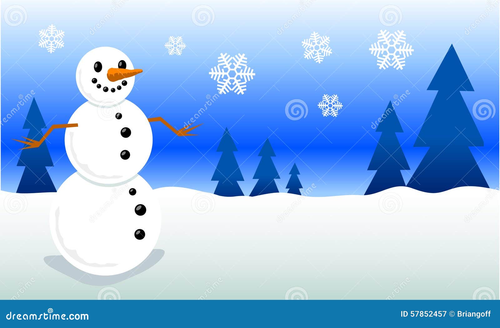 Magic Winter Christmas Snowman Stock Vector - Illustration of merry ...