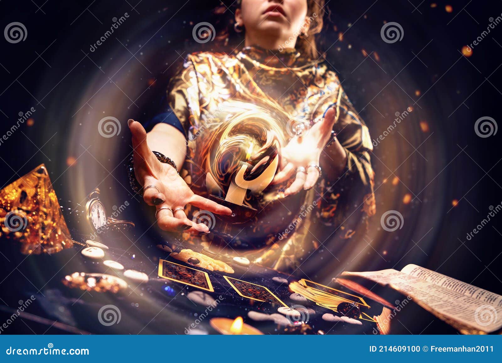 Magic. a Witch Conjuring a Magic Energy Ball with Her Hands Stock Photo ... Magic. a Witch Conjuring a Magic Energy Ball with Her Hands Stock Photo ...