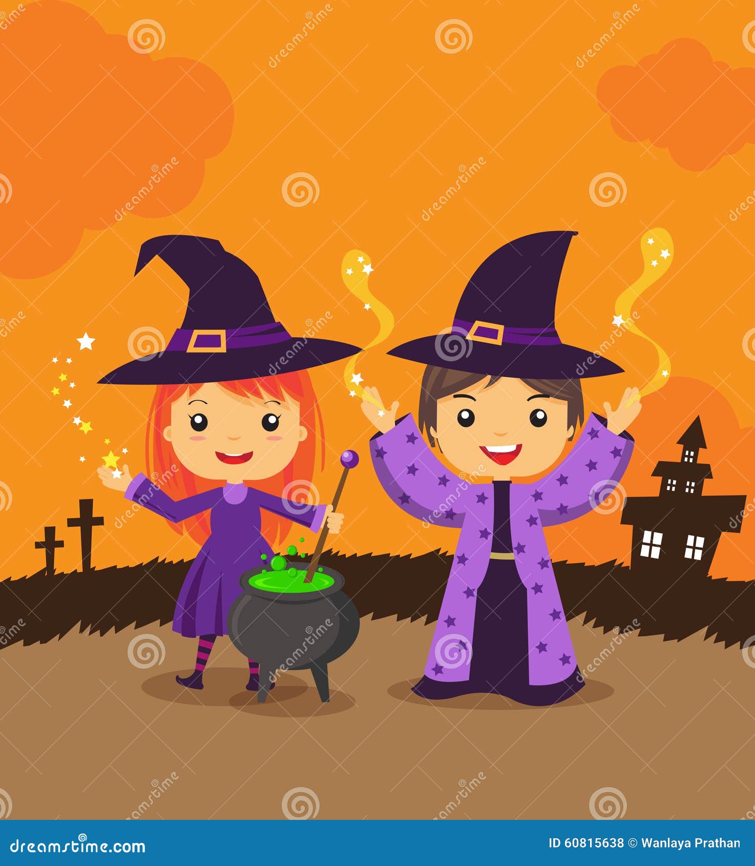 Magic Witch Wizard Stock Vector - Image: 60815638