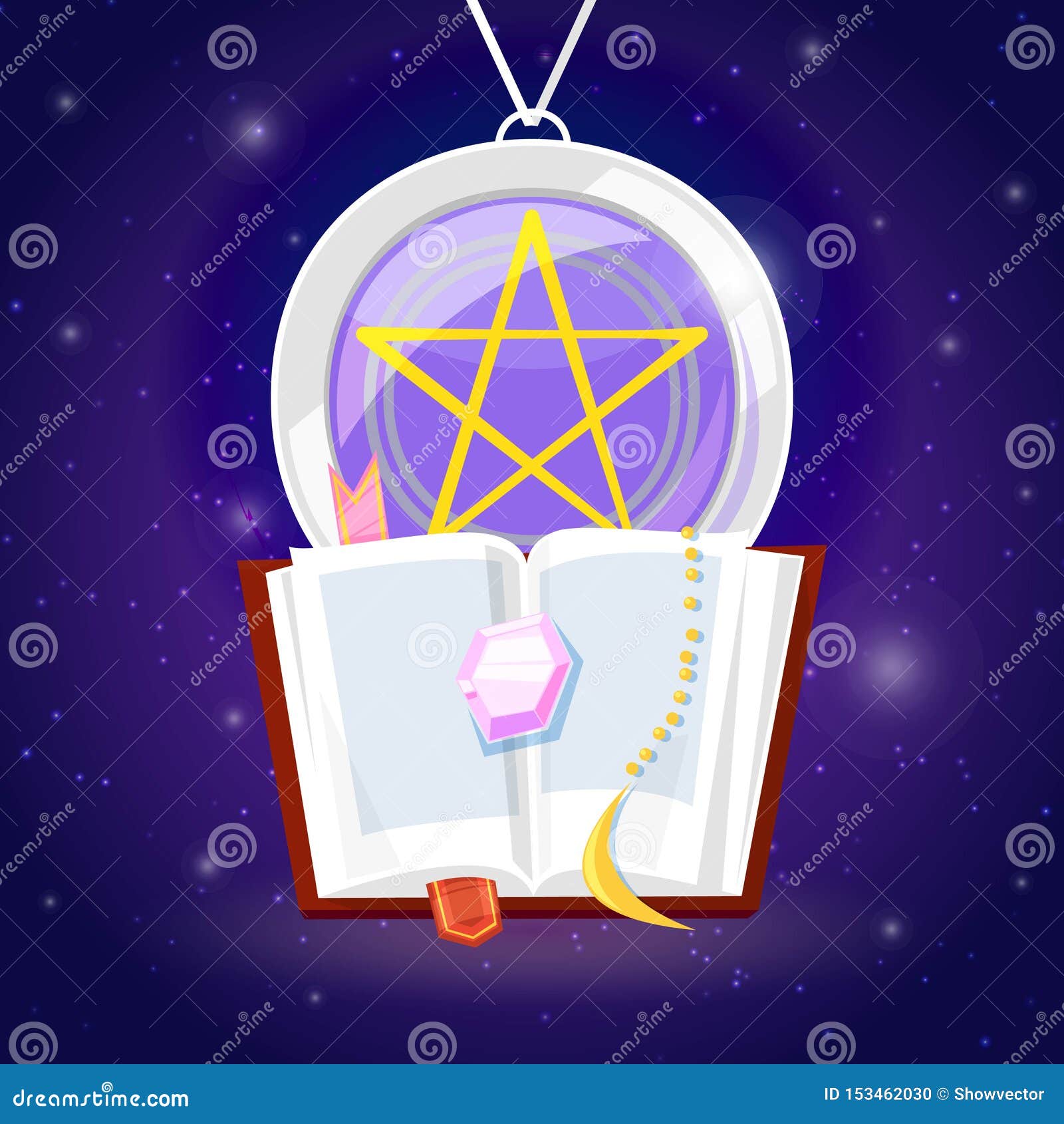 Magic and Wizard Collection of Items To Cast a Magic Spell Background ...
