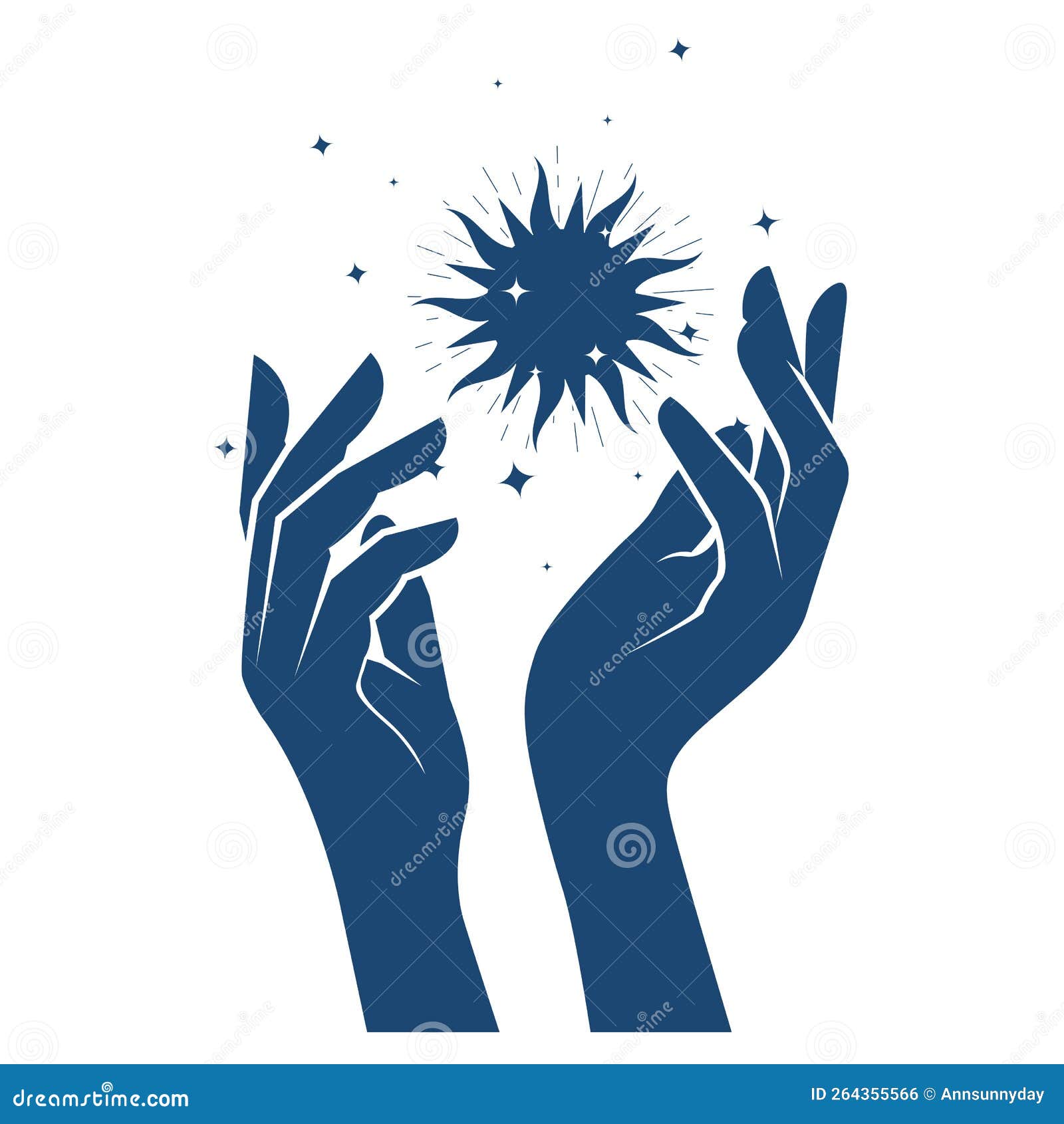 Magic, Wizardry And Fortune-telling, Woman Hands And Starry Sun ...