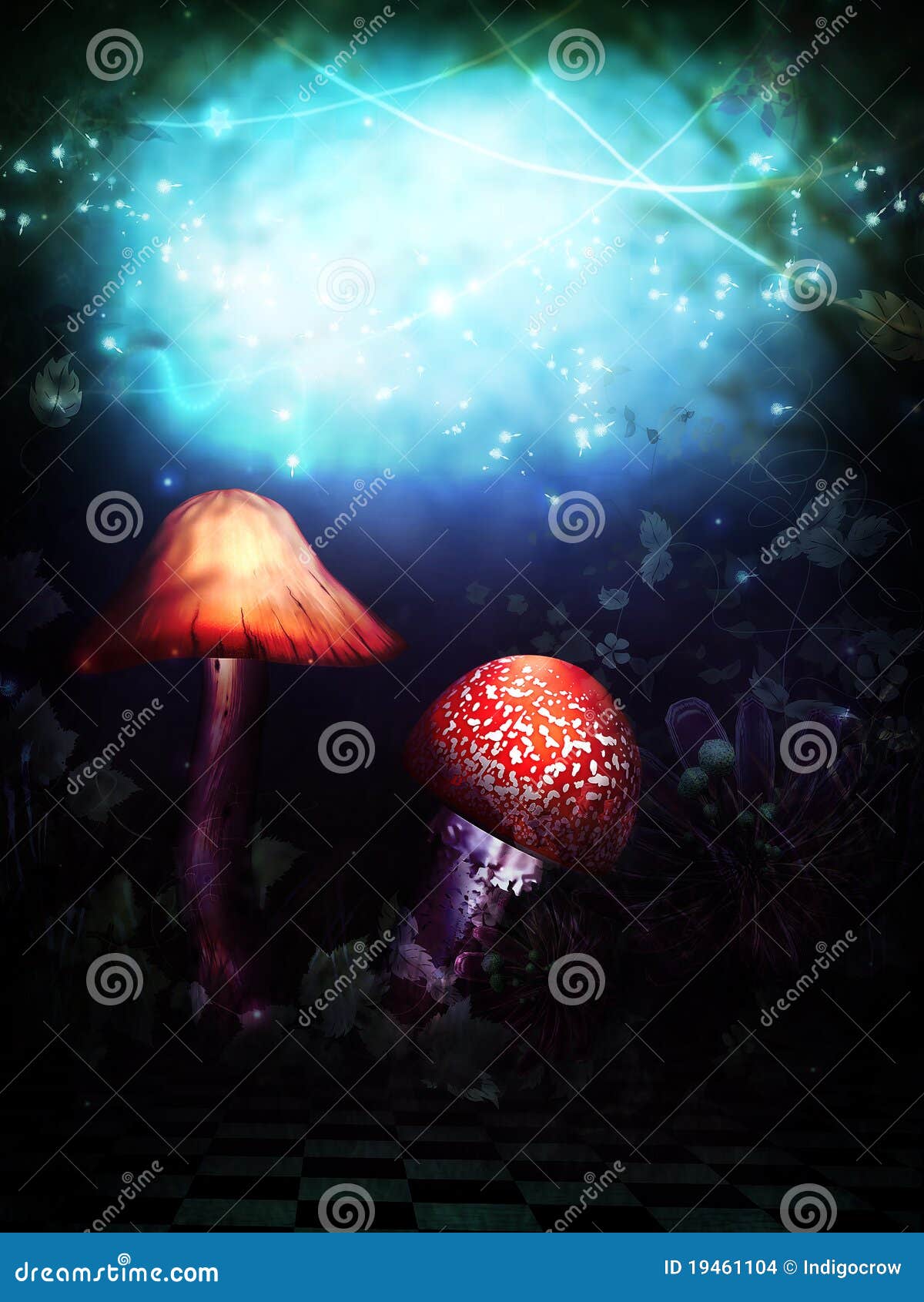 Magic Wonderland stock illustration. Illustration of dark - 19461104